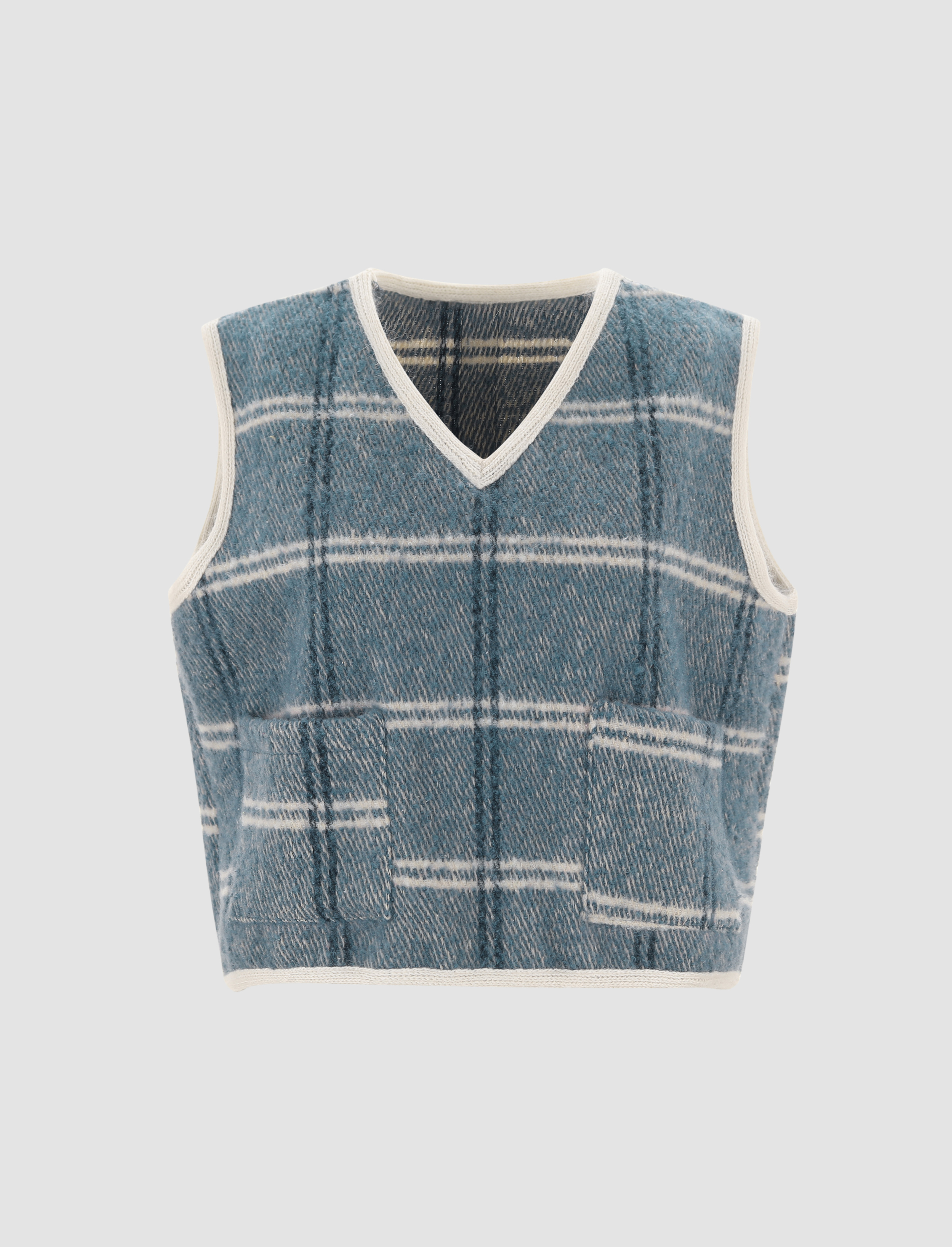 Blue Checker Two Piece Top