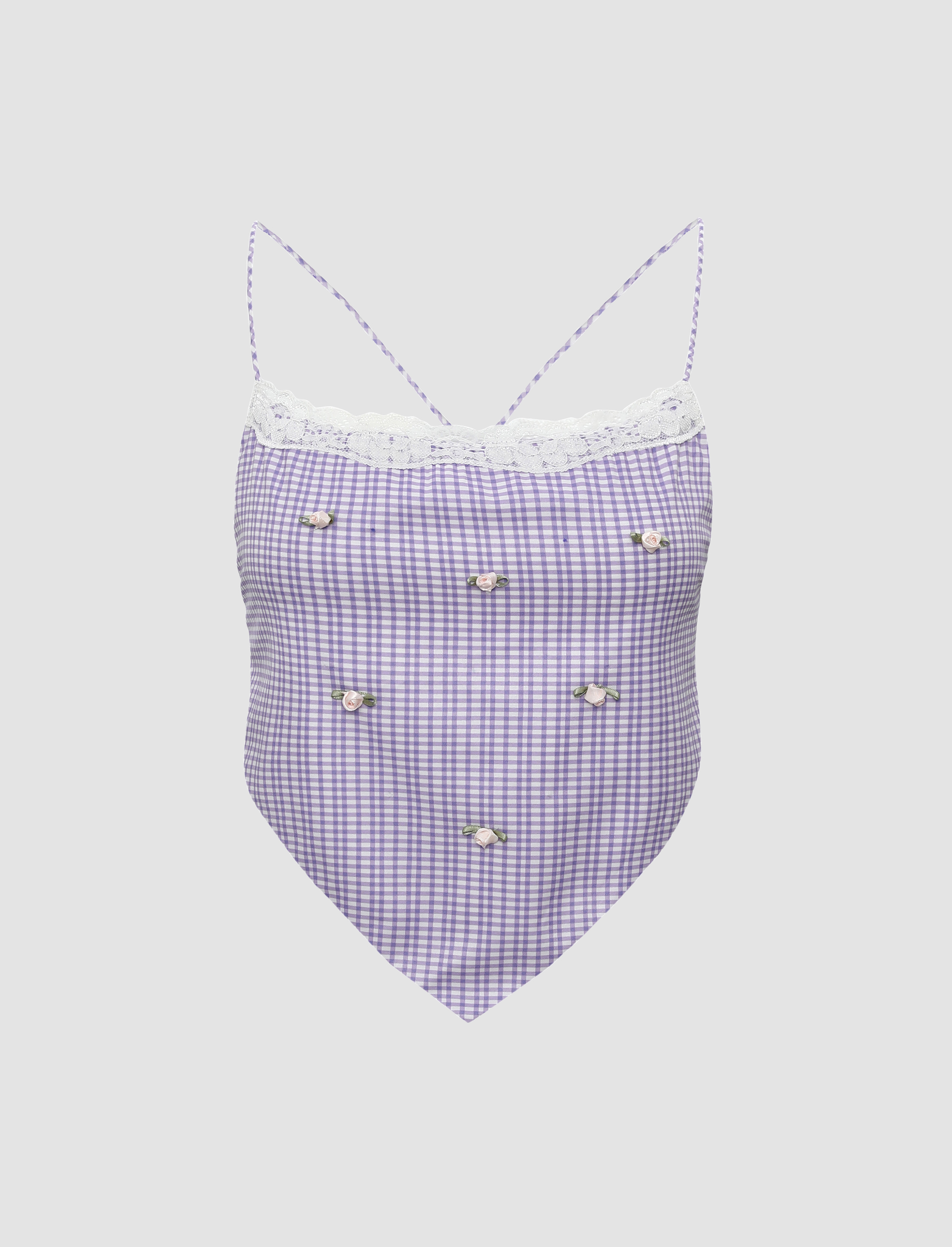 Purple Check Tank Top