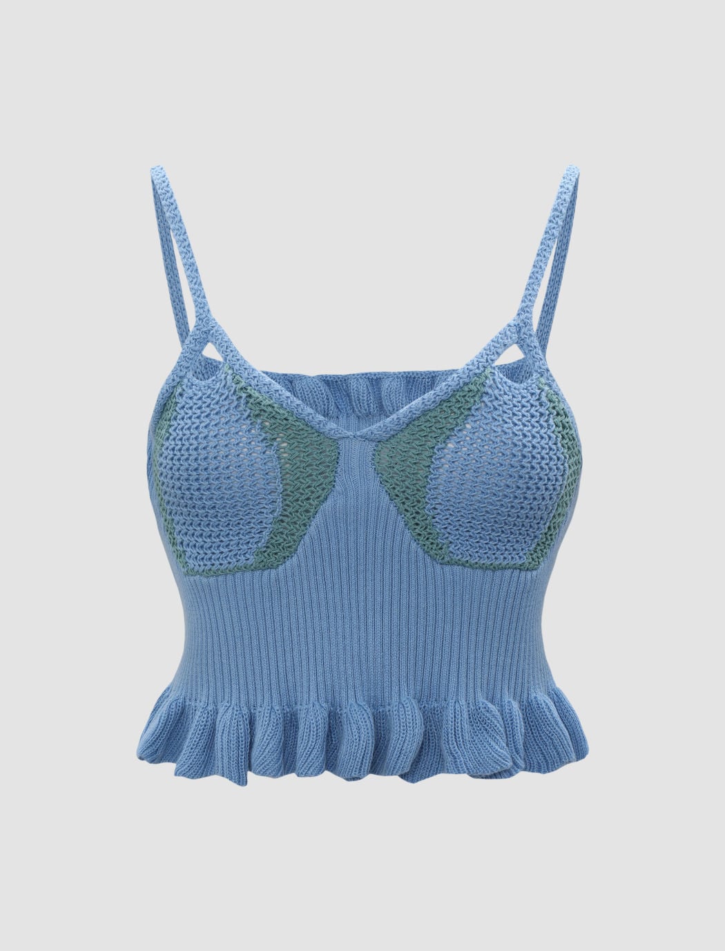 Ruffle Knitted Cami - Cider