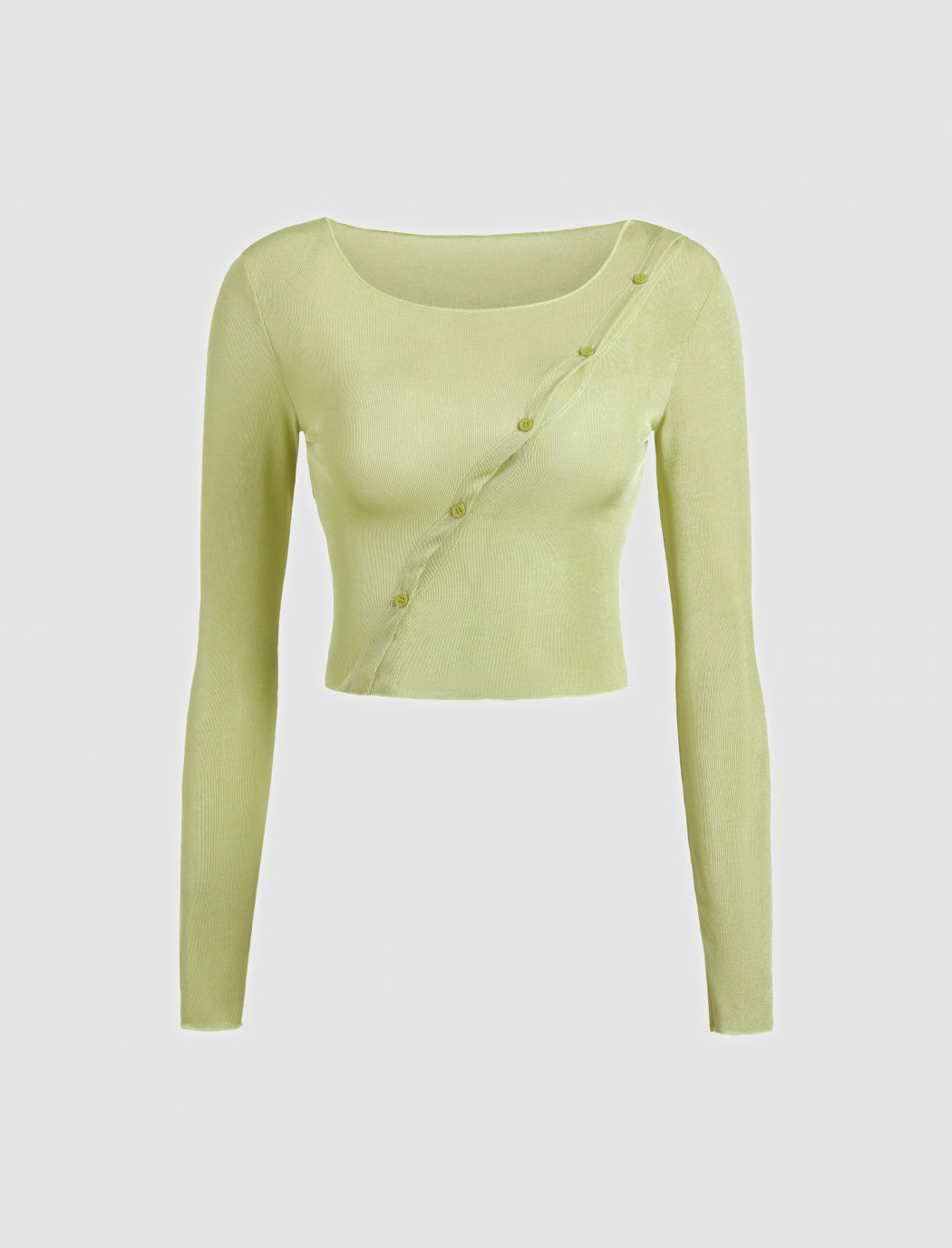 Diagonal Button Up T-shirt - Cider