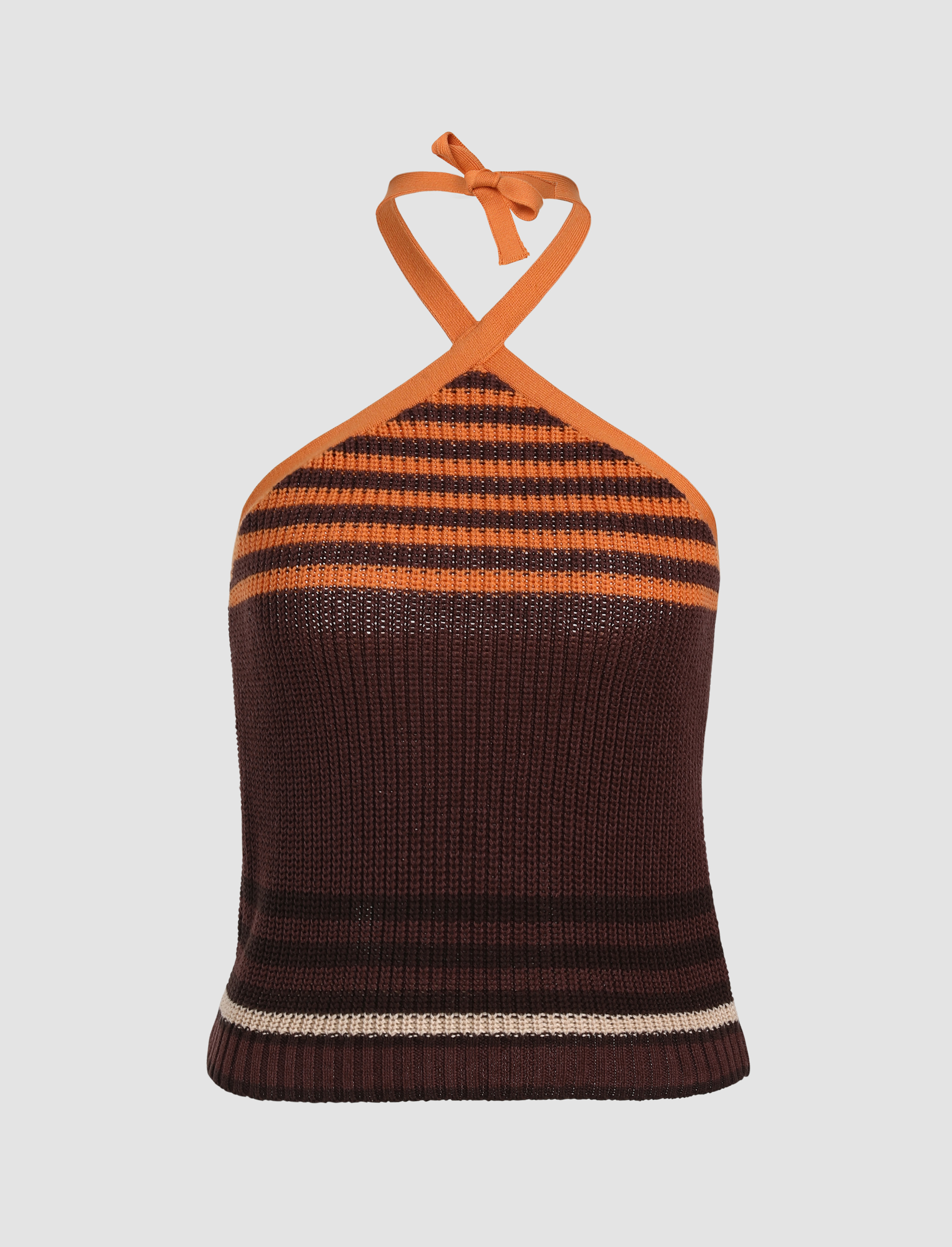 Striped Knitted Halter Top