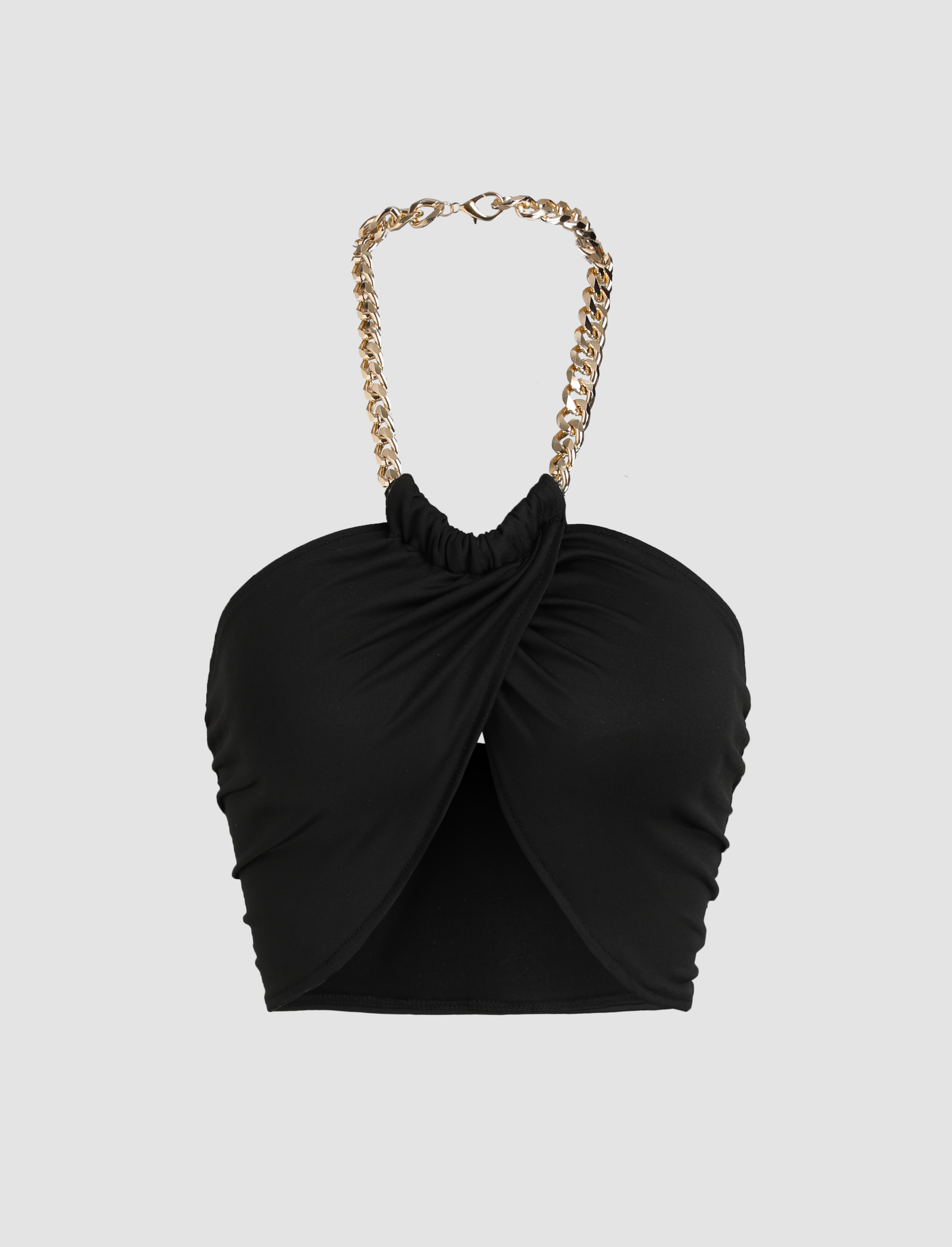 Cuban Chain Halter Top - Cider
