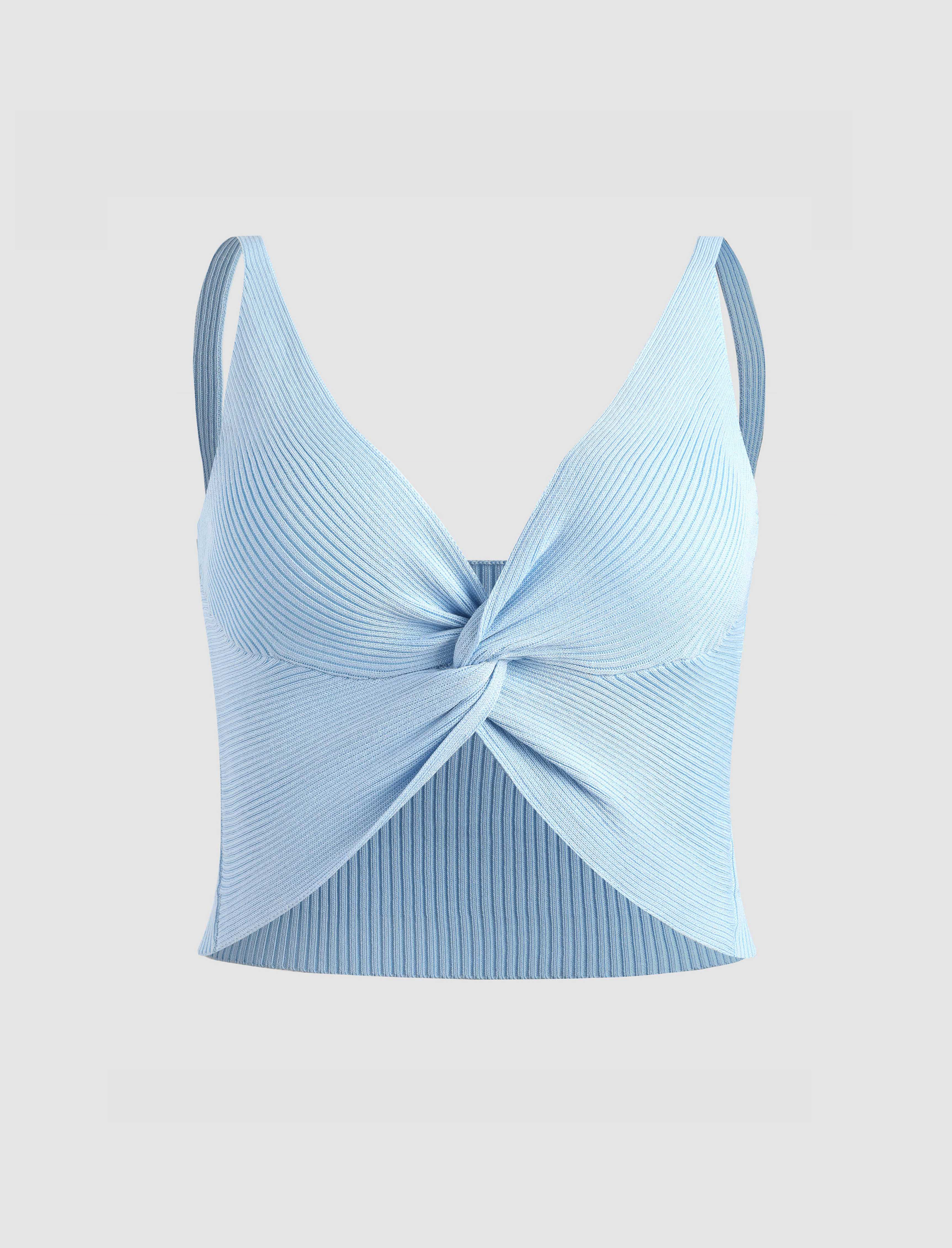 Knot Front Knitted Top - Cider