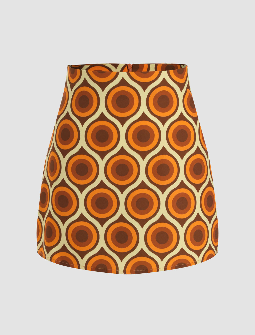 Woven Let's Groove Retro Patterned Mini Skirt