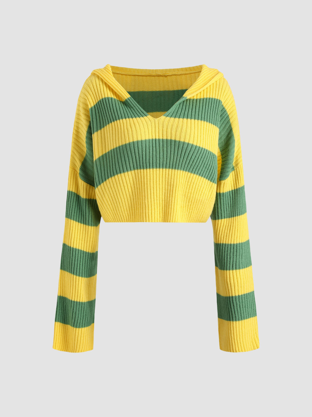 Hooded Stripe Sweater