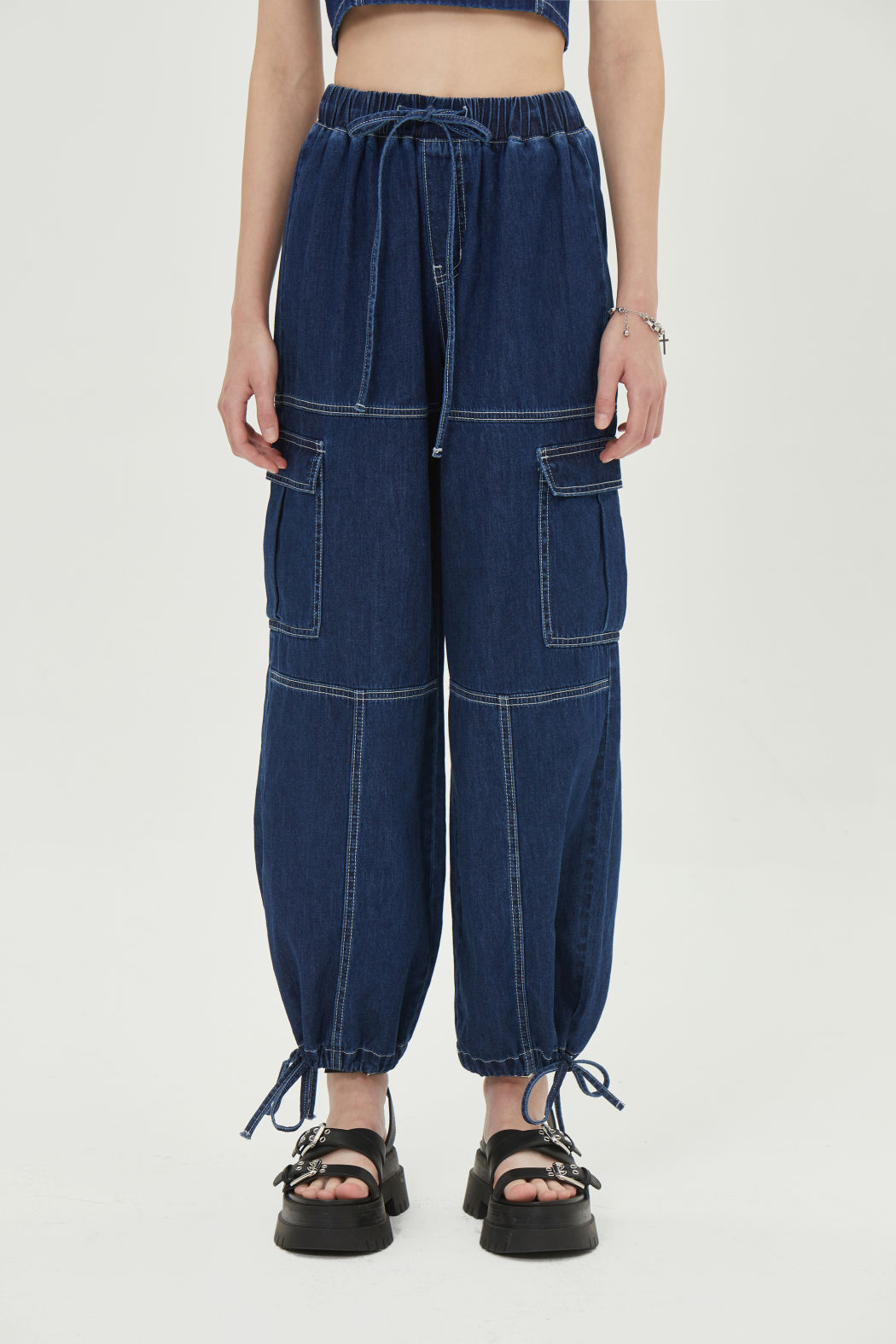 Adjustable Stitch Jeans - Cider