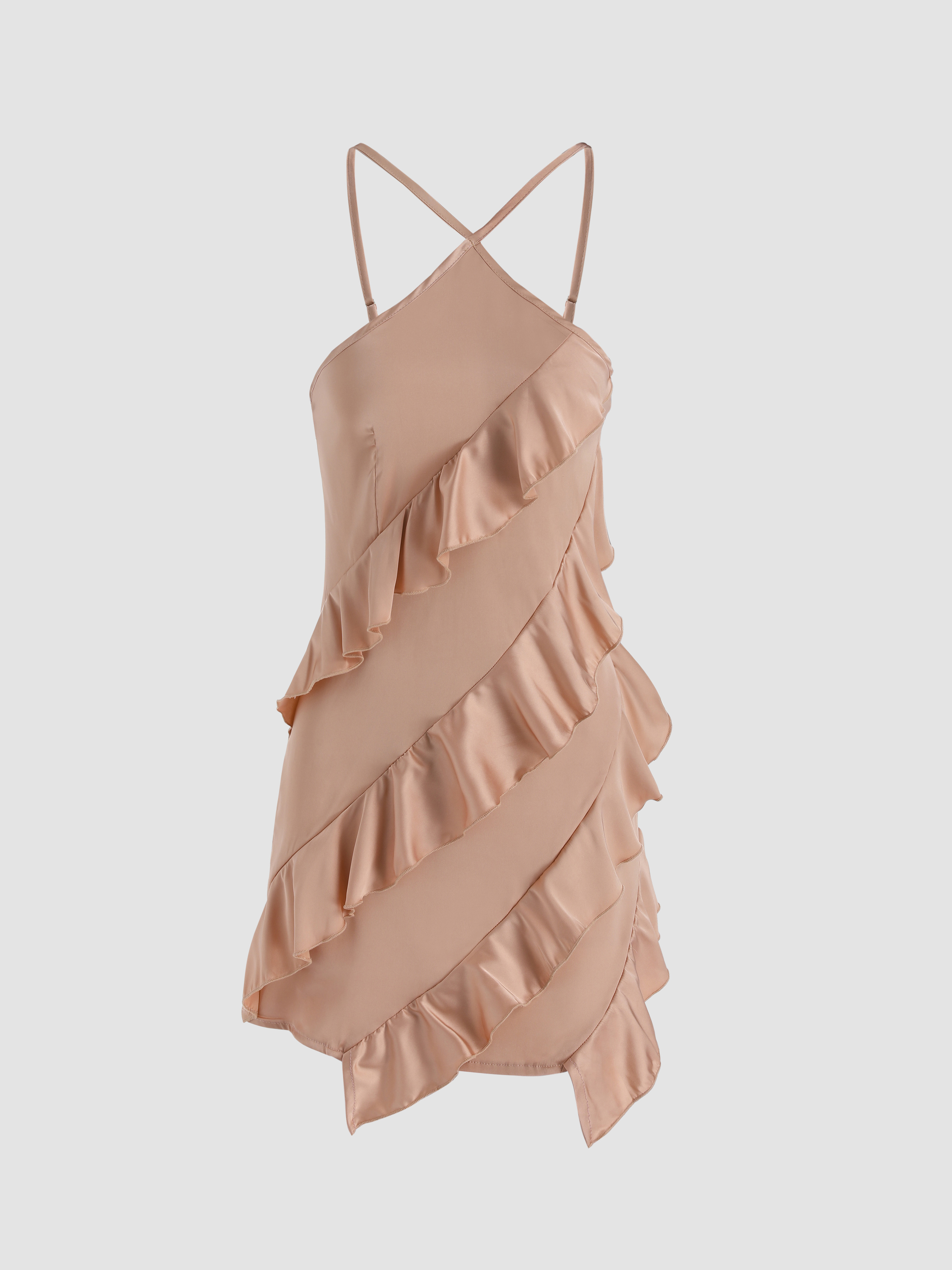 Ruffle Hem Mini Dress