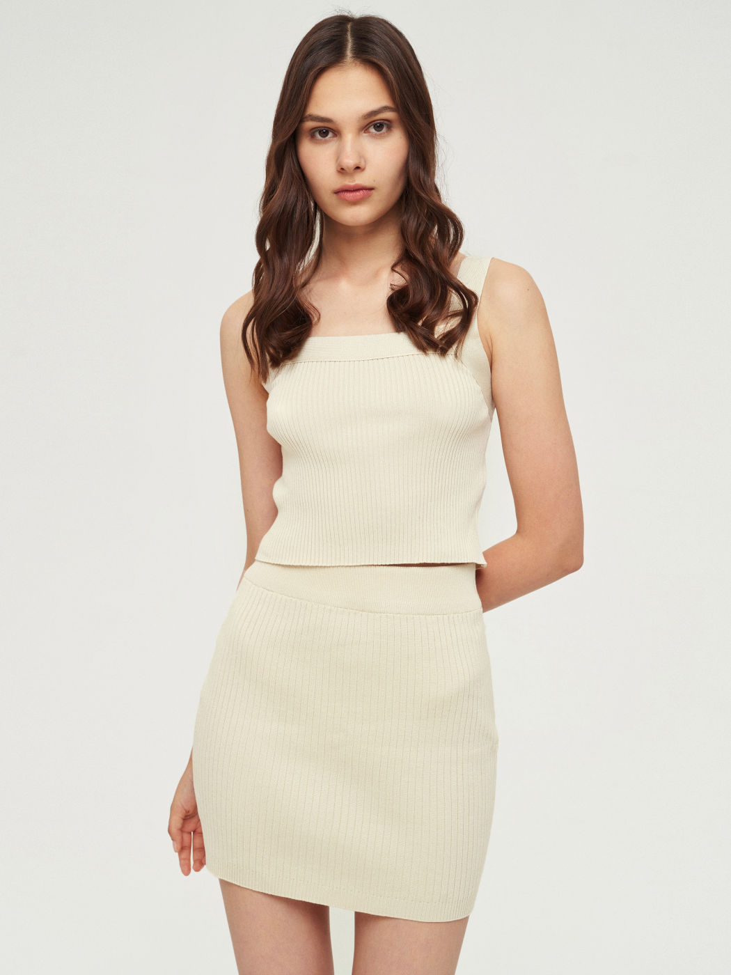 Beige Rib Co-ord - Cider