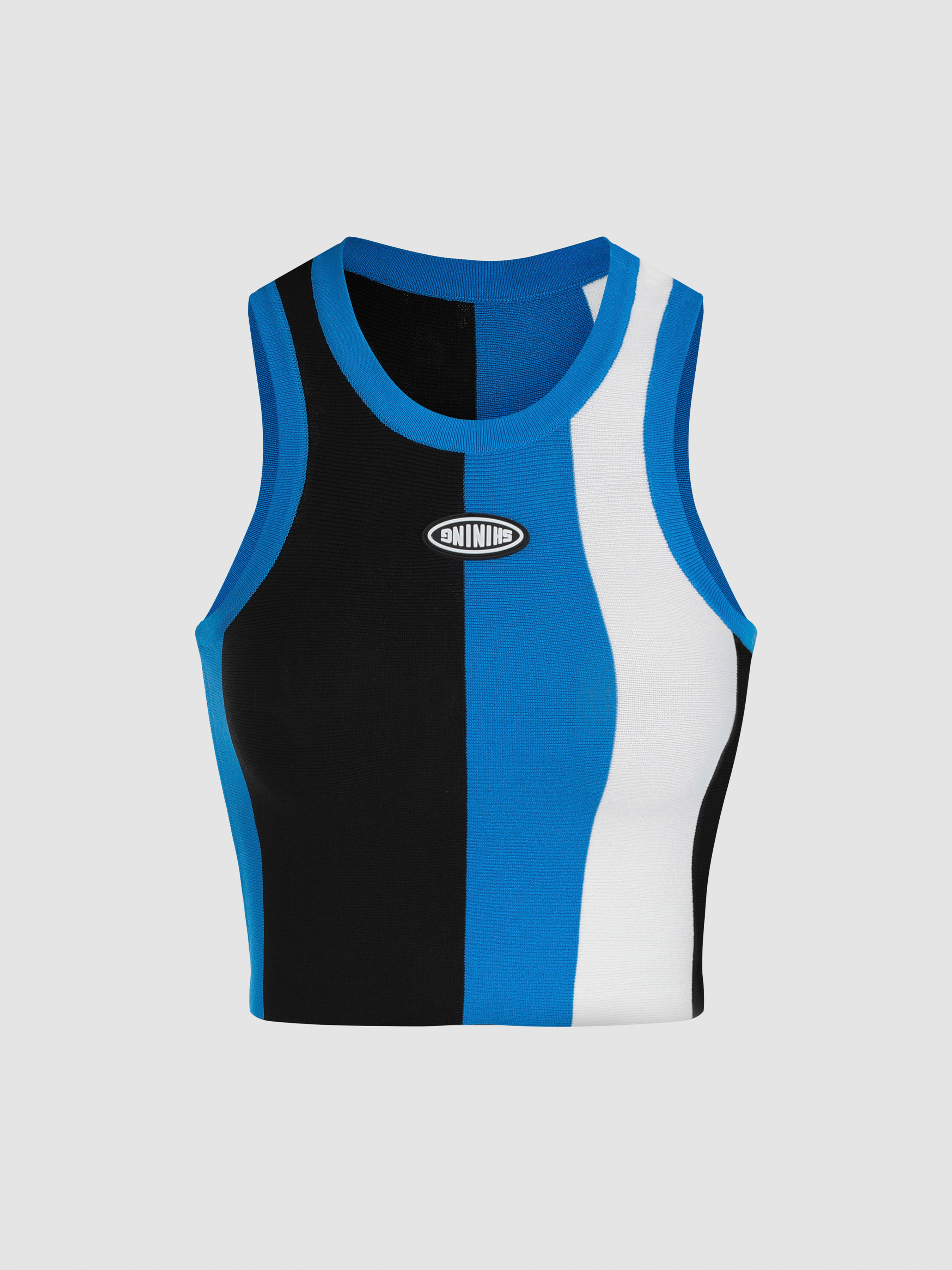 Blue Sport Knitted Tank Top - Cider