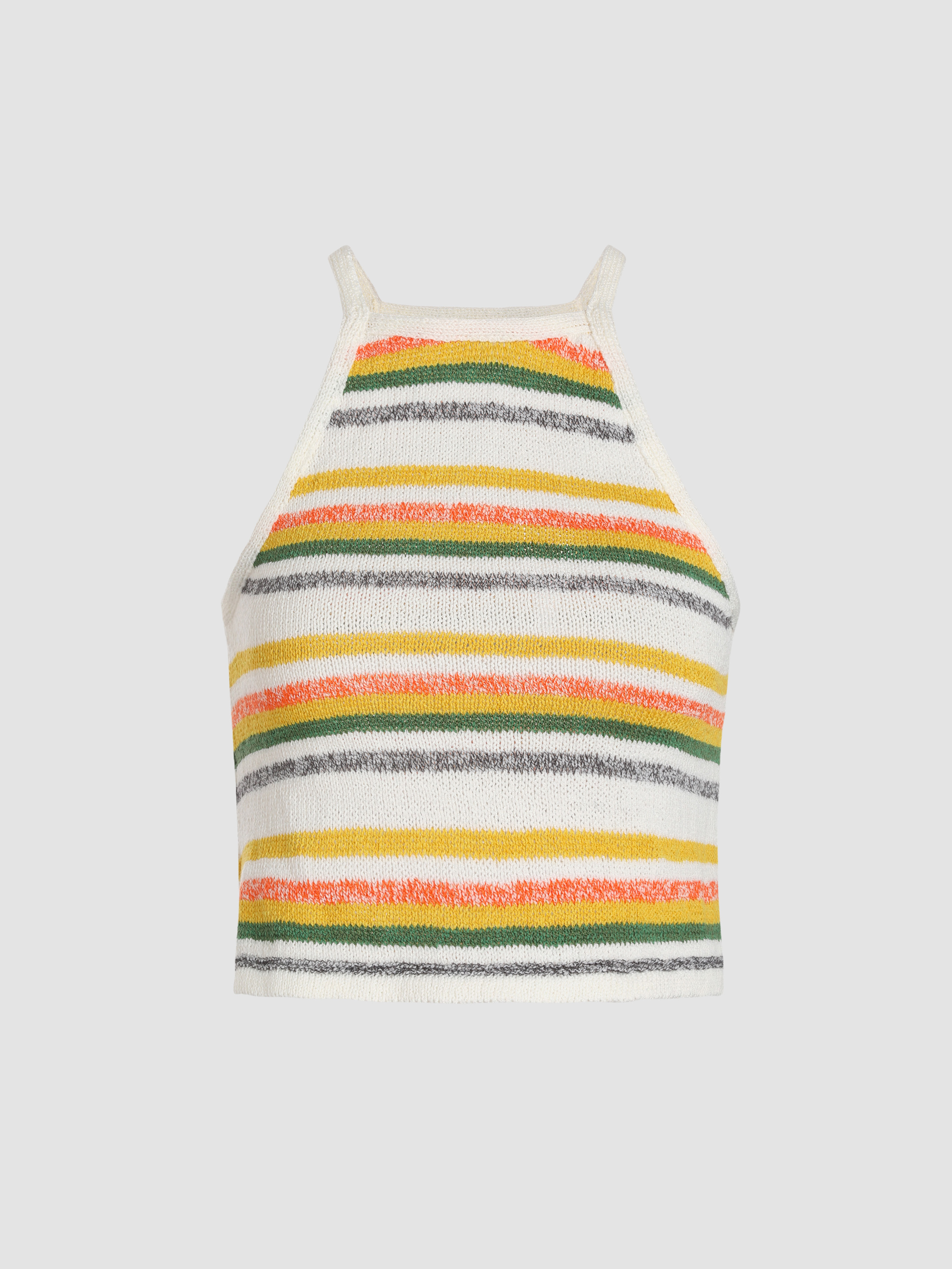 Colorful Striped Knit Tank Top