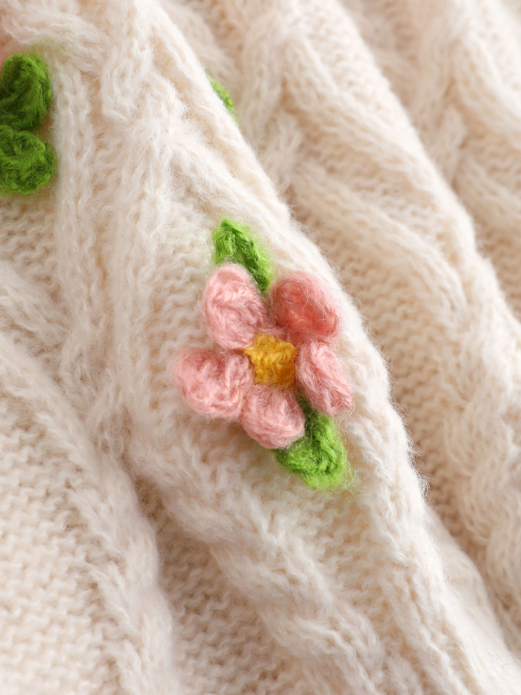 Dimensional Flower Knitted Vest