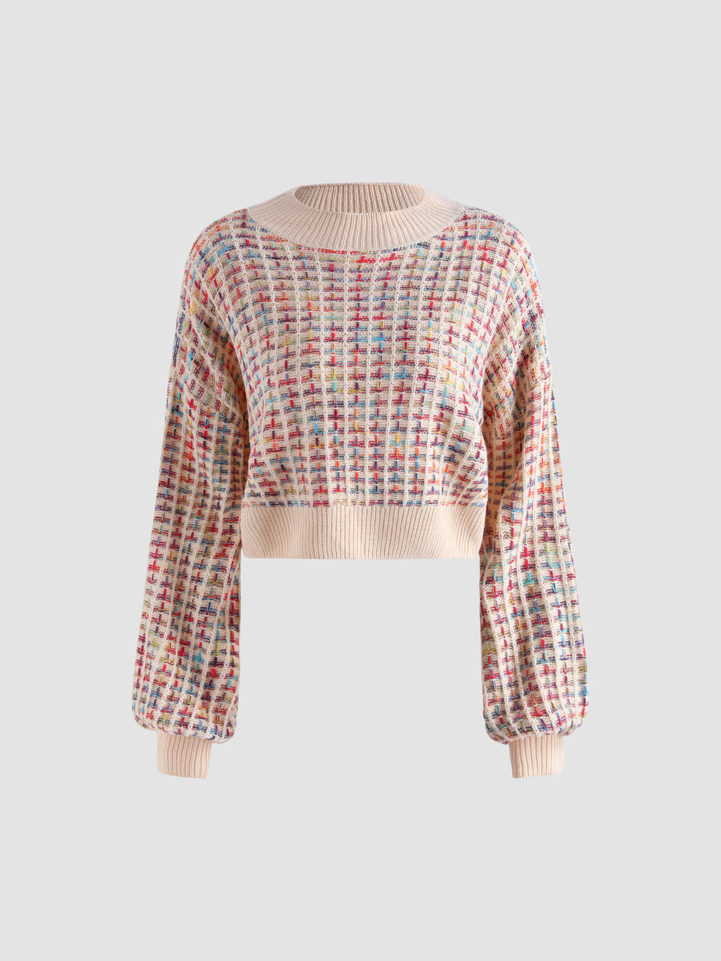 Colorful Knitted Long Sleeve - Cider
