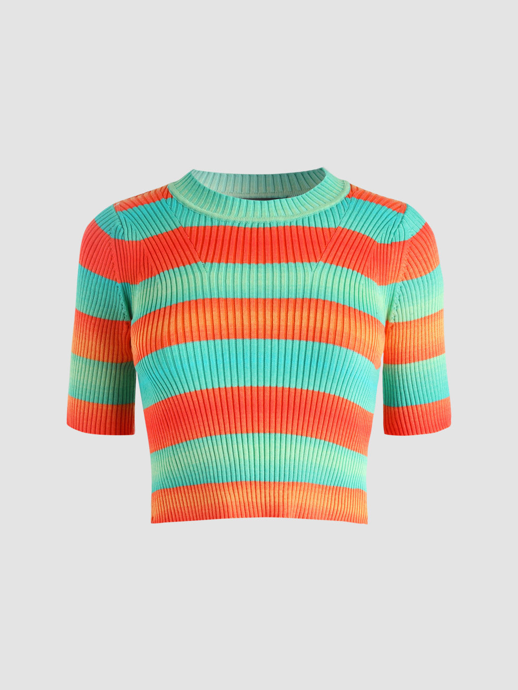 Bright Stripe Knitted Tee - Cider