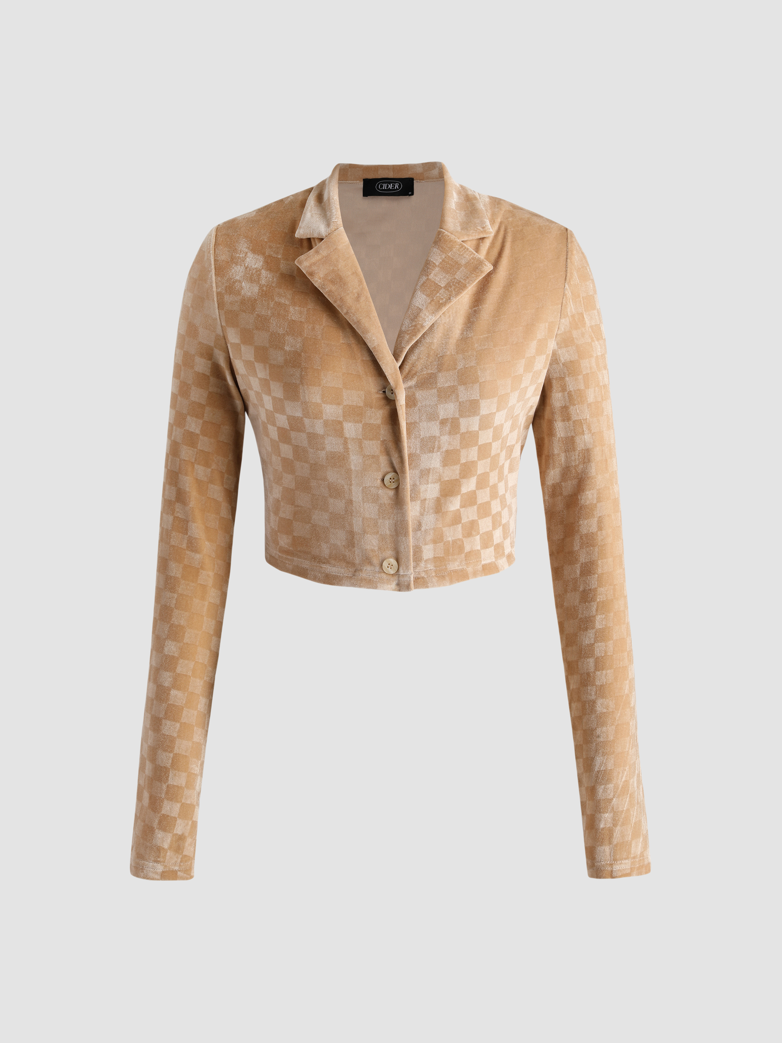 Check Pattern Notched Top