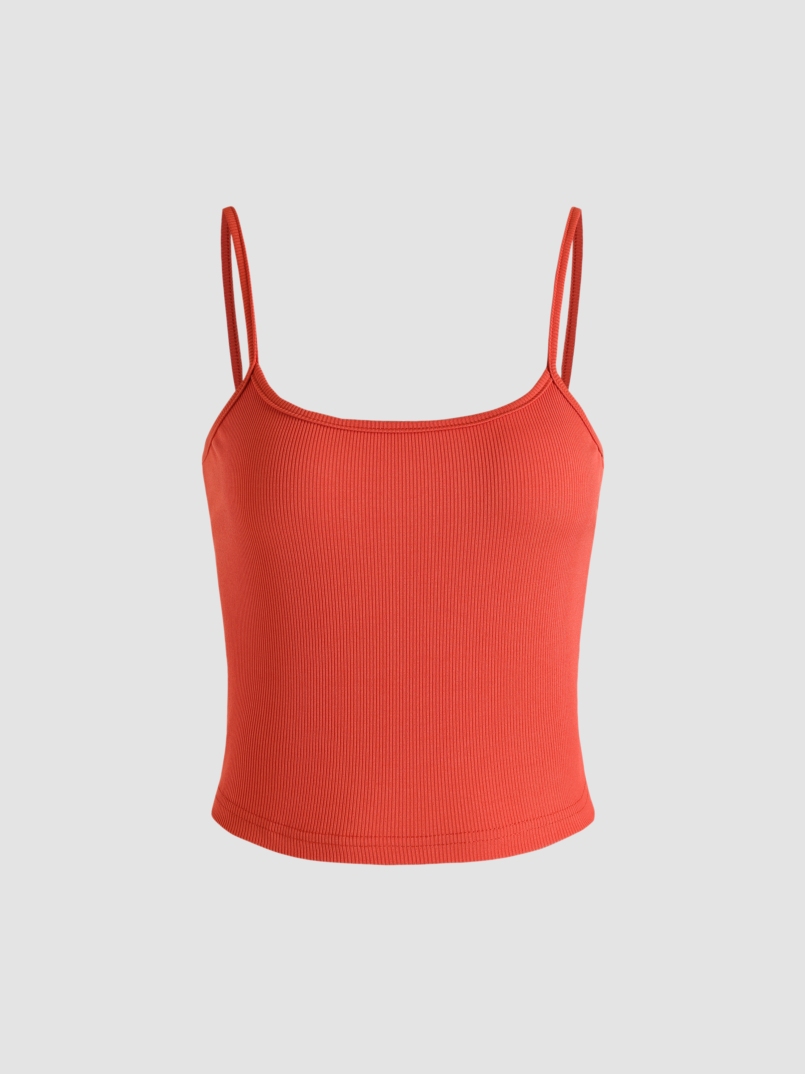 Solid Backless Tank Top - Cider