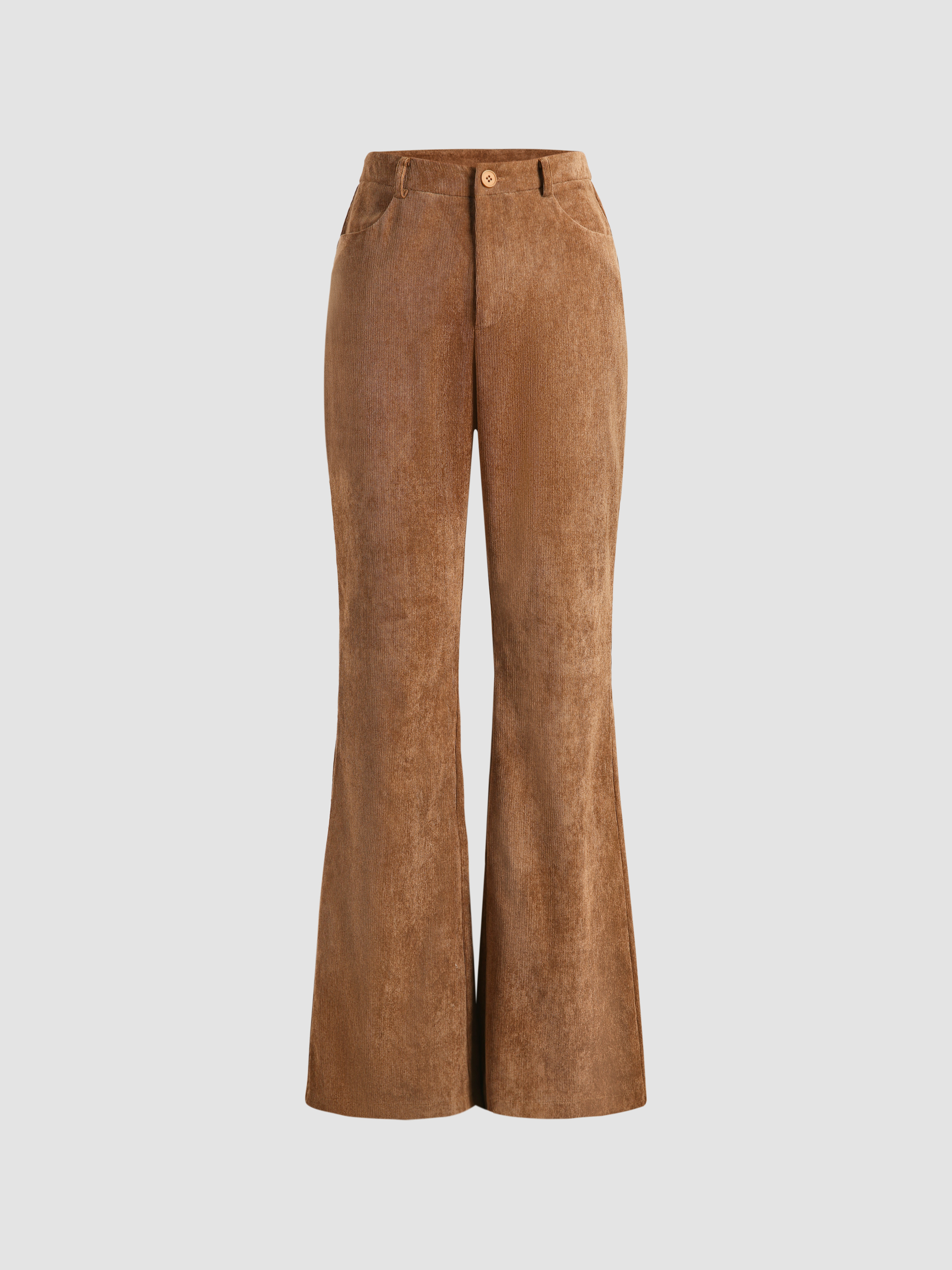 Retro Solid Brown Flares