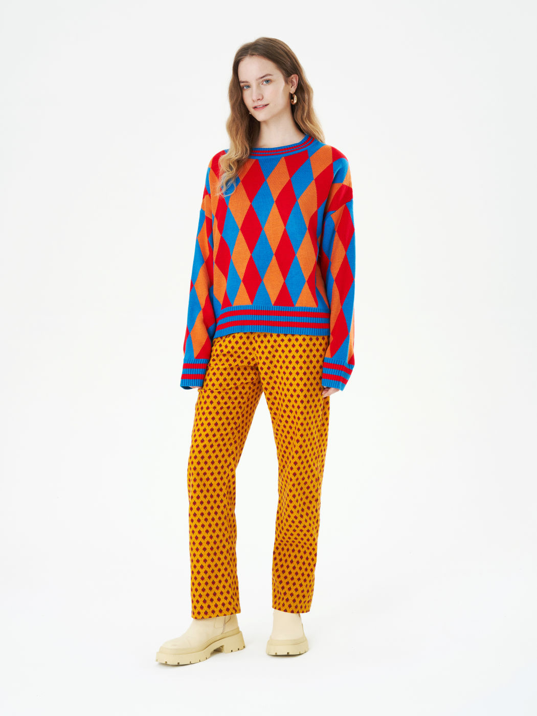 Not Your Dad's Diamond Patterned Sweater