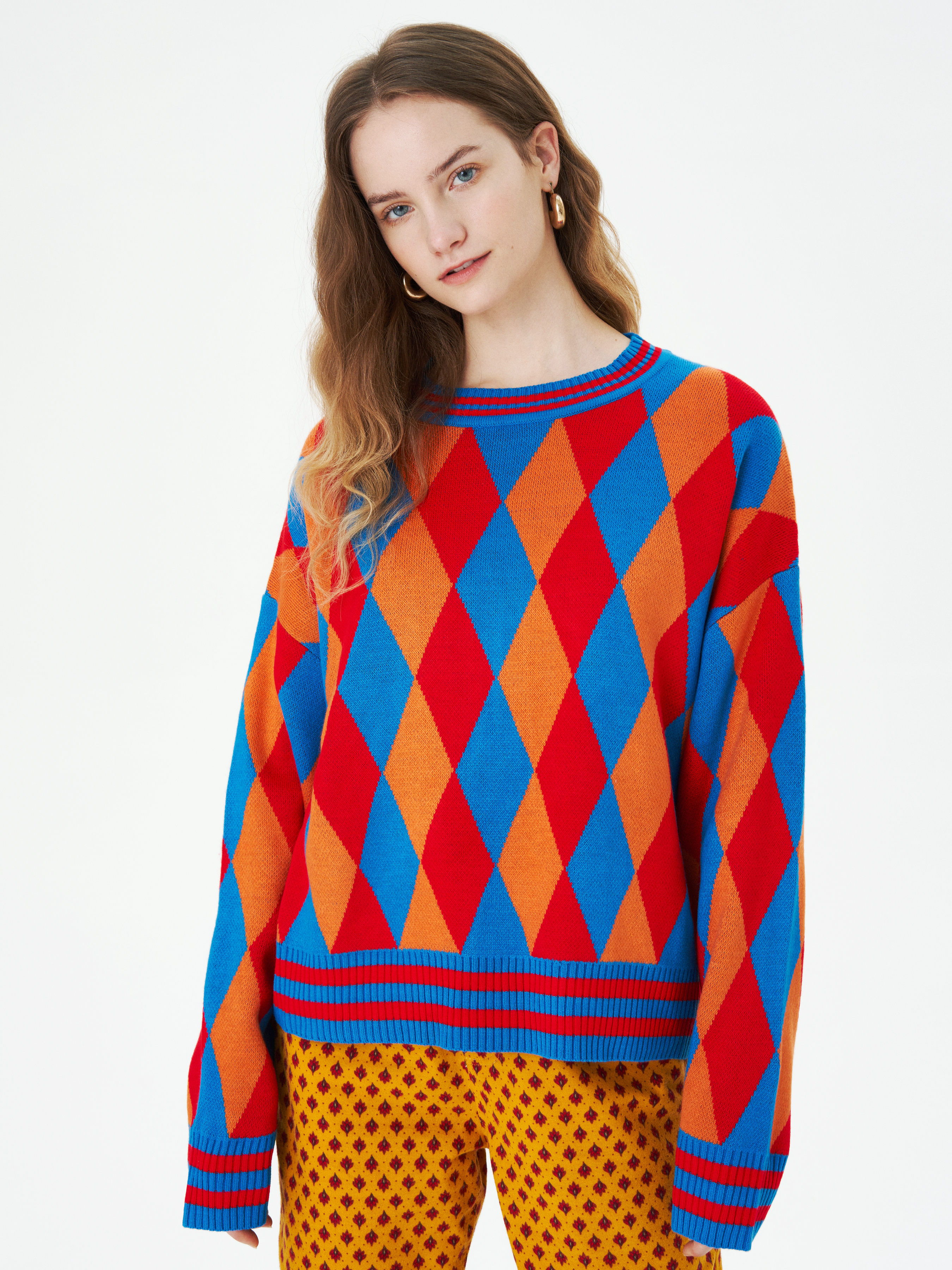 Not Your Dad's Diamond Patterned Sweater