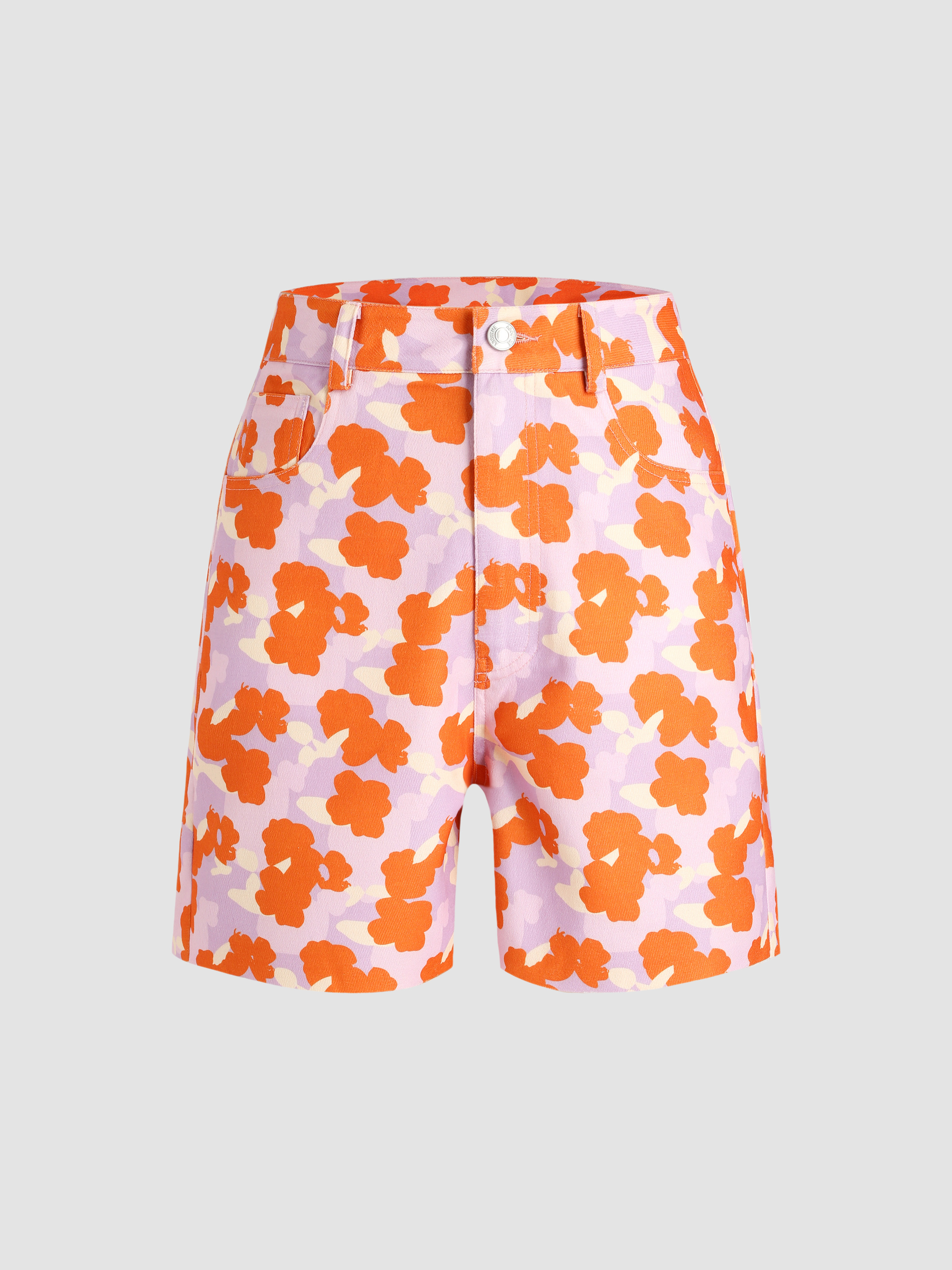 Bright Floral Mini Shorts