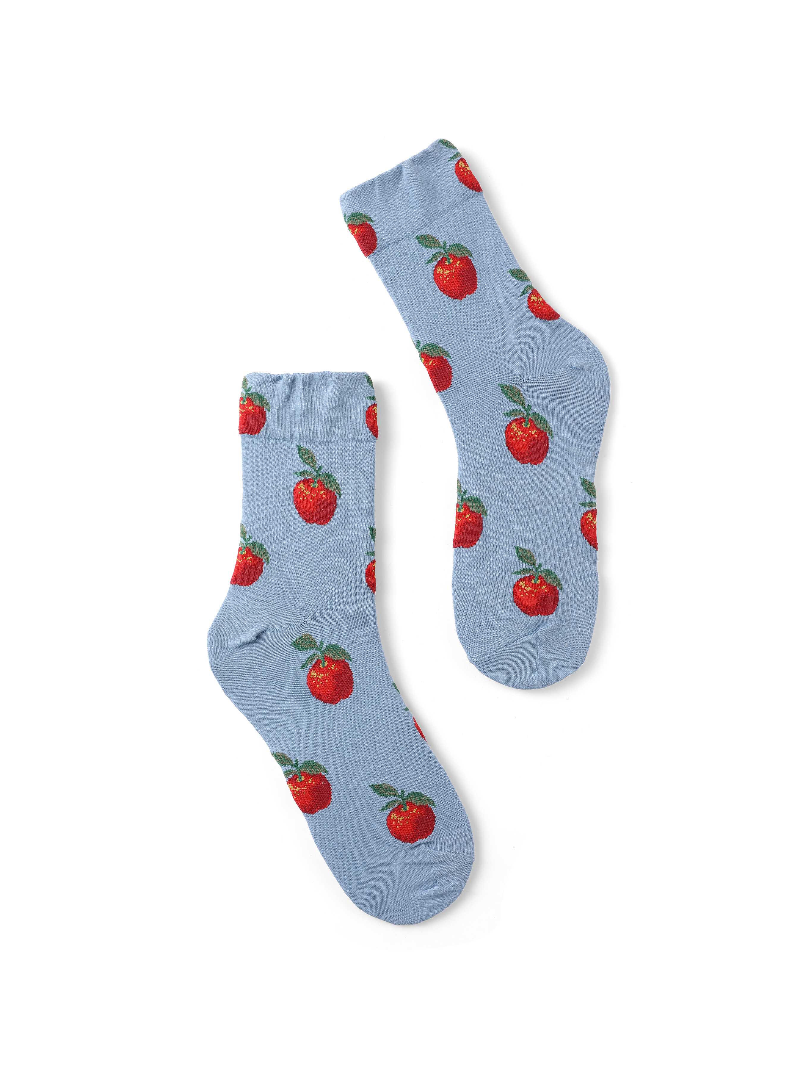 Cute Apple Pattern Socks - Cider