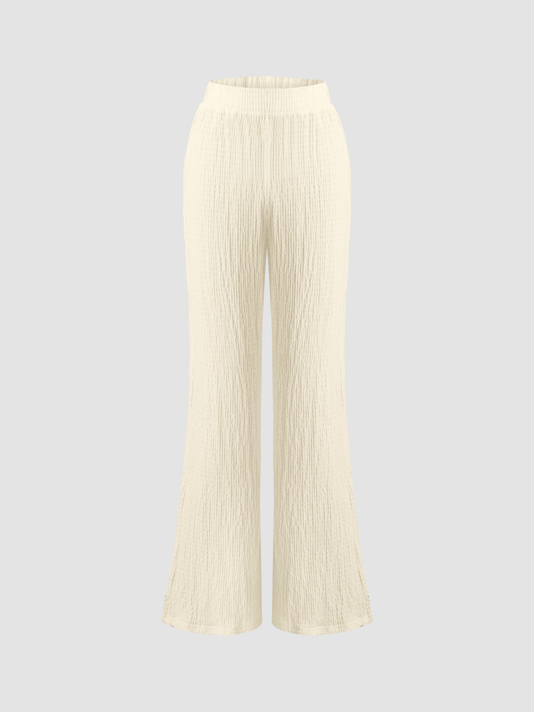 Beige Texture Trousers