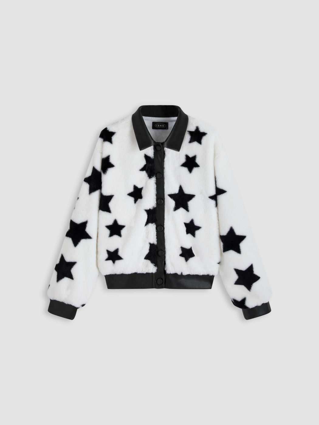Star Pattern Plush Coat