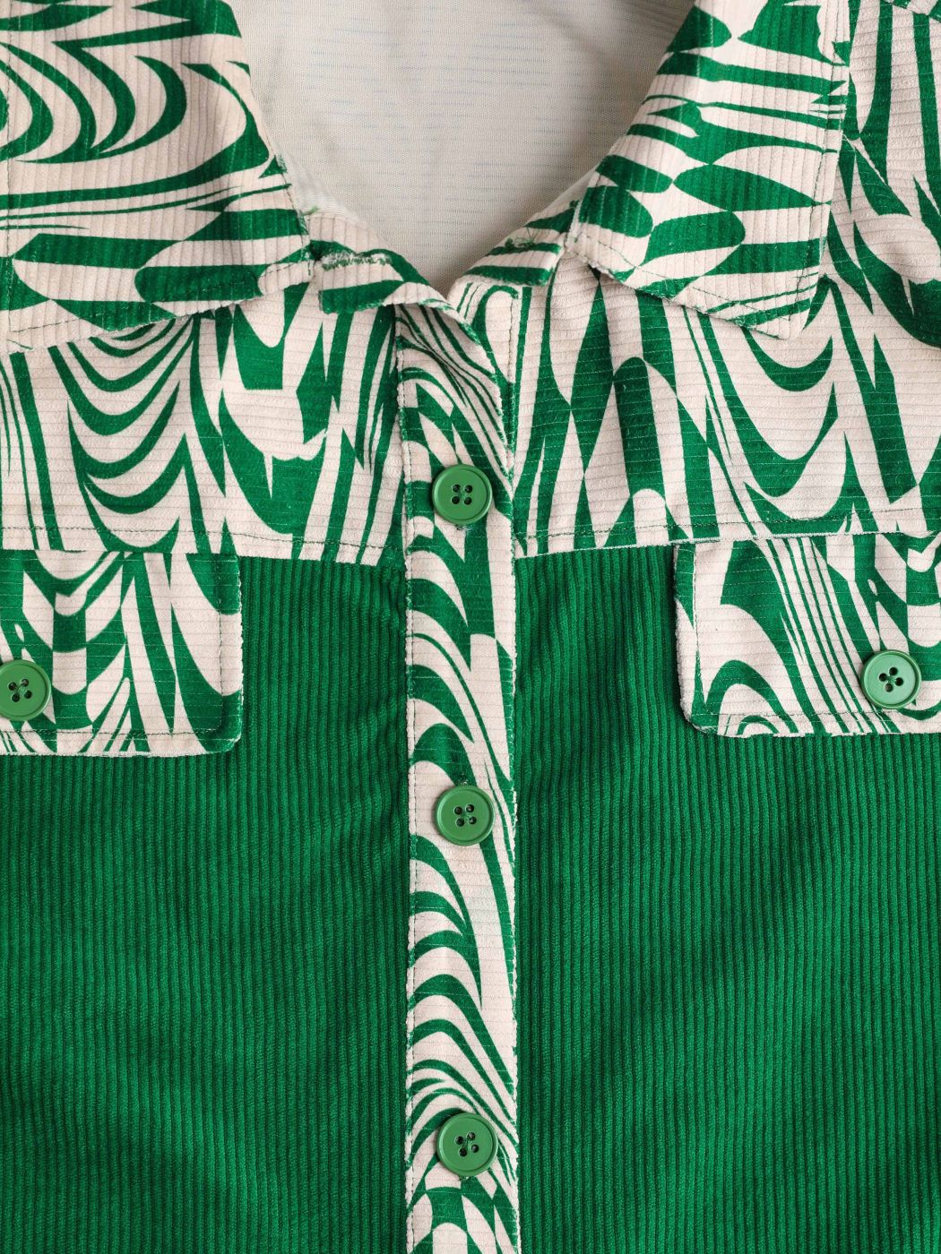 Green Zebra Print Patchy Jacket