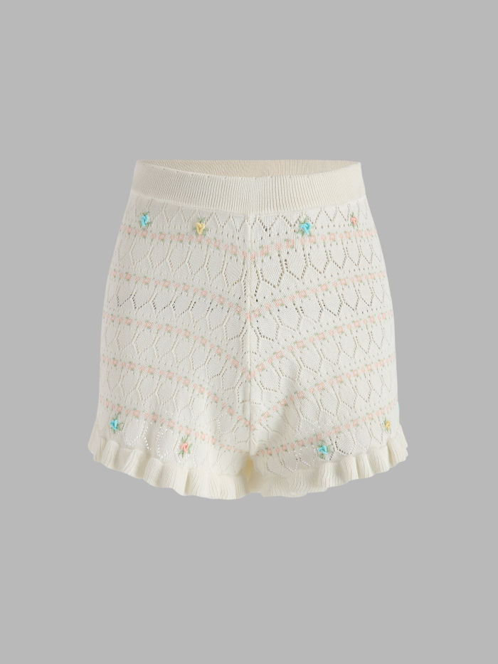 Knit Mini Shorts - Cider