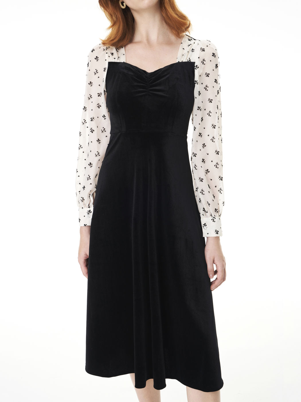 Lady Elegant Velvet Dress - Cider