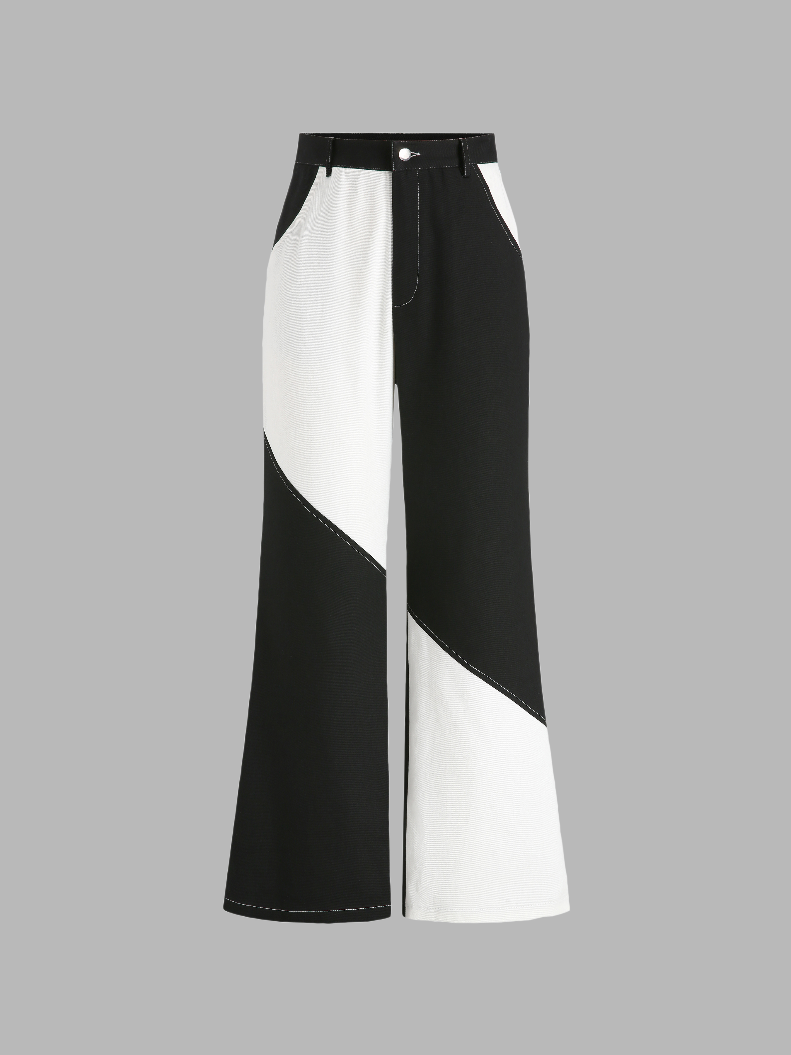 Black White Patchy Trousers Cider black-white-patchy-trousers-cider