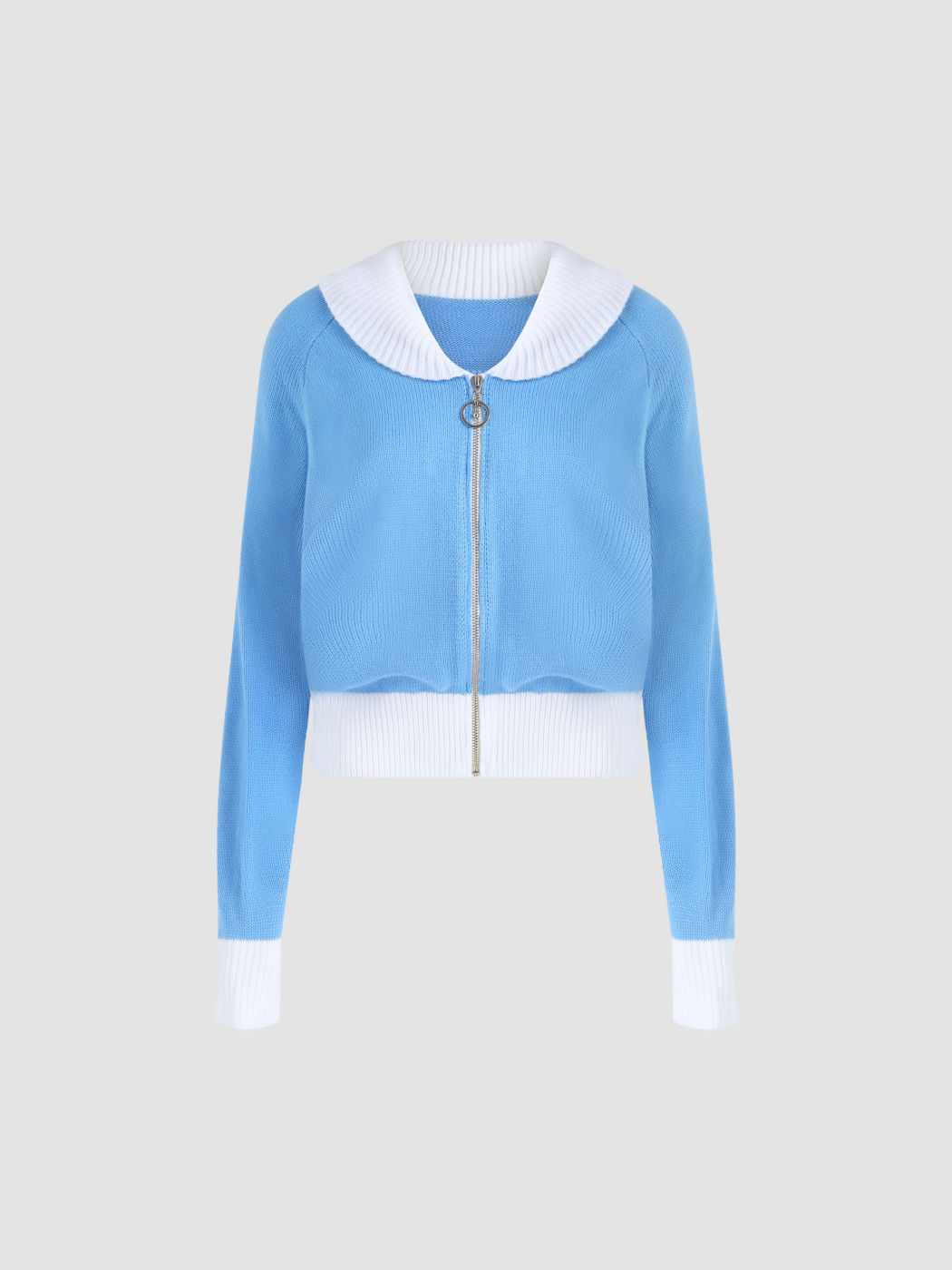 Baby Blue Zip Up Cardigan