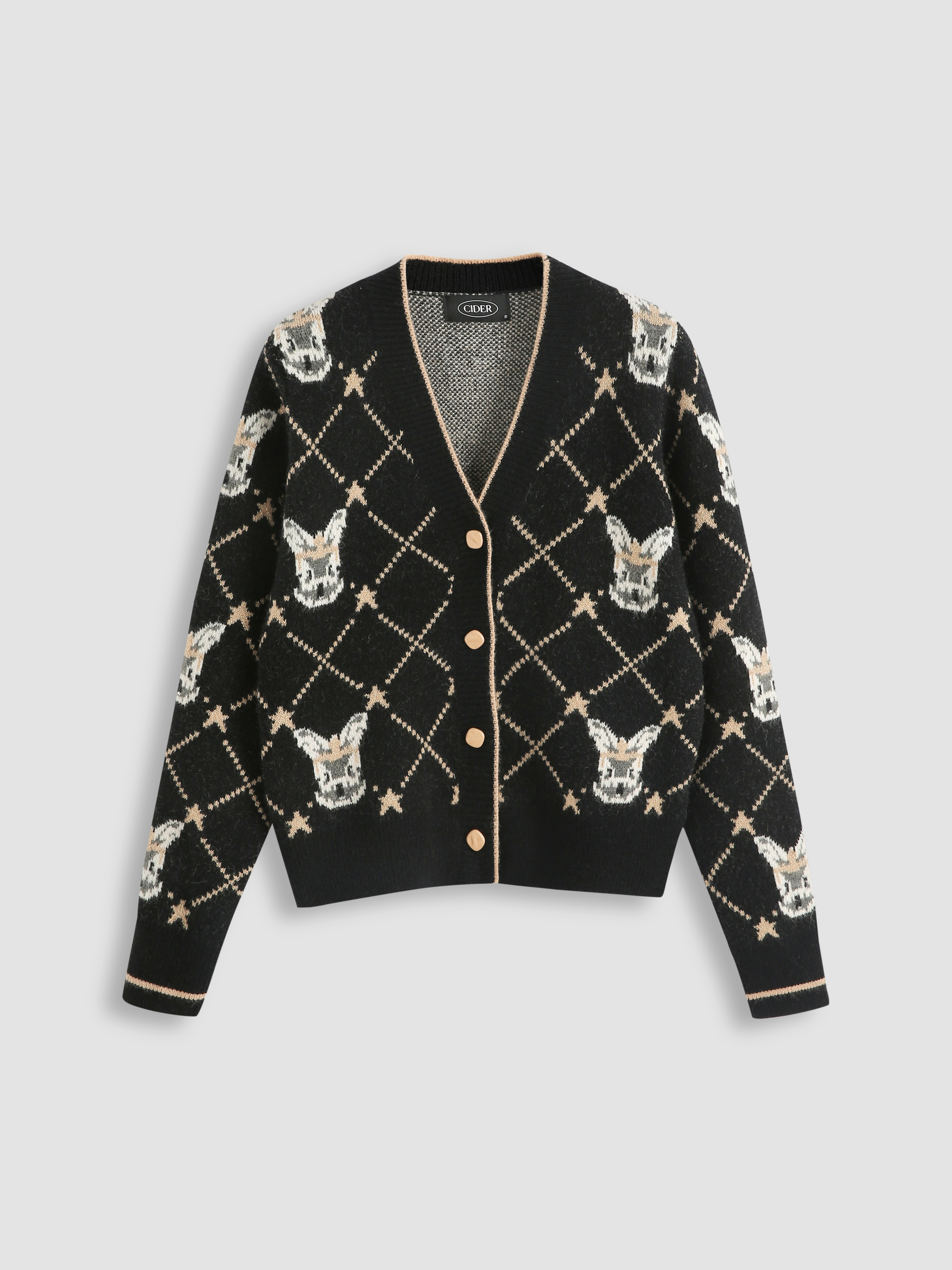 Cute Rabbit Knit Cardigan For School Daily Casual Date Exhibition ...