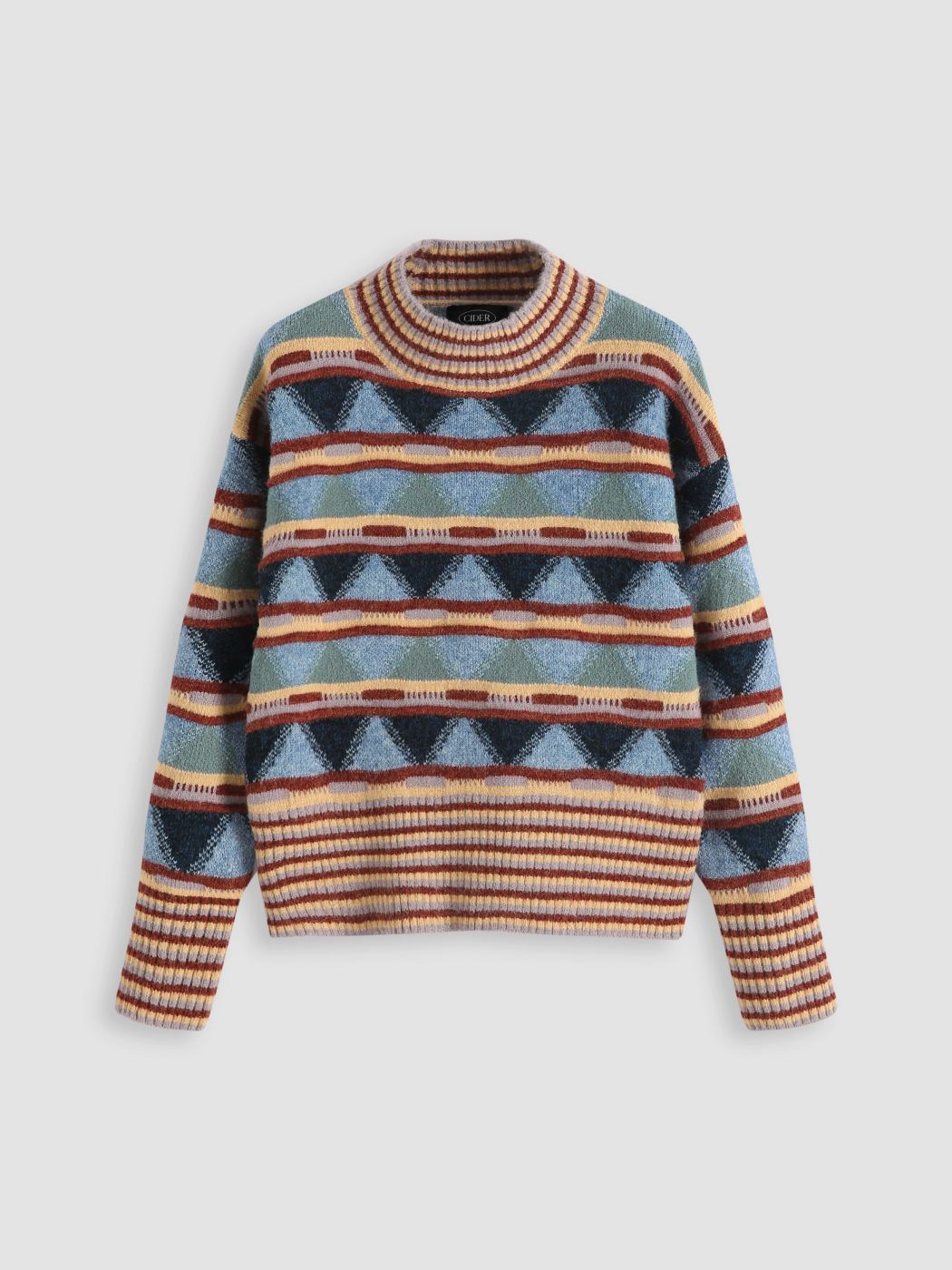Geometric Stripe Sweater For School Daily Casual