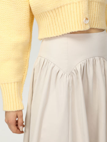 Solid Midi Skirt - Cider