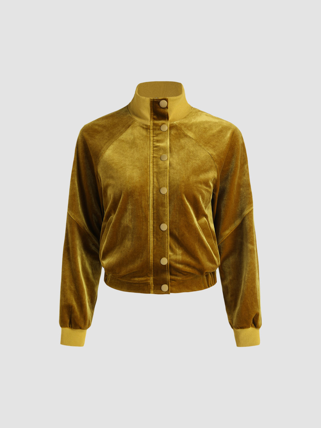 24k Gold Velvet Jacket For Daily Casual Exhibition Coffee Shop