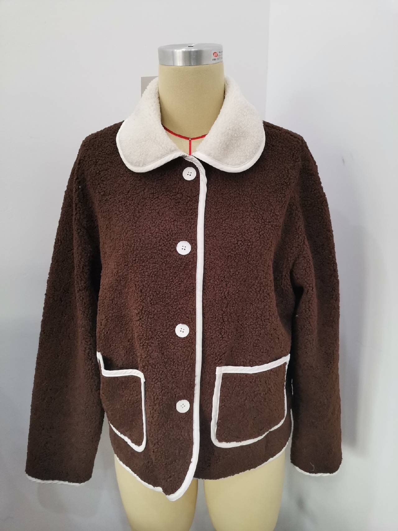 Stitching Patchy Pocket Coat - Cider