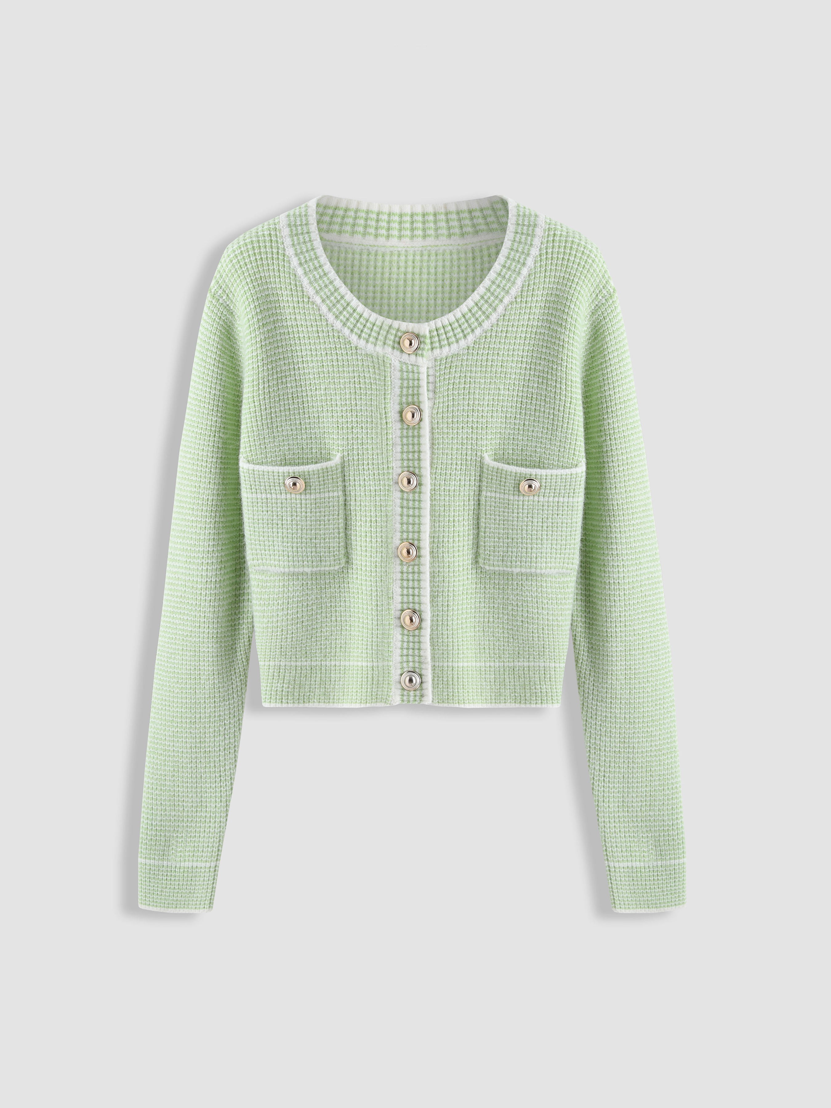 Peak Green Tweed Cardigan - Cider