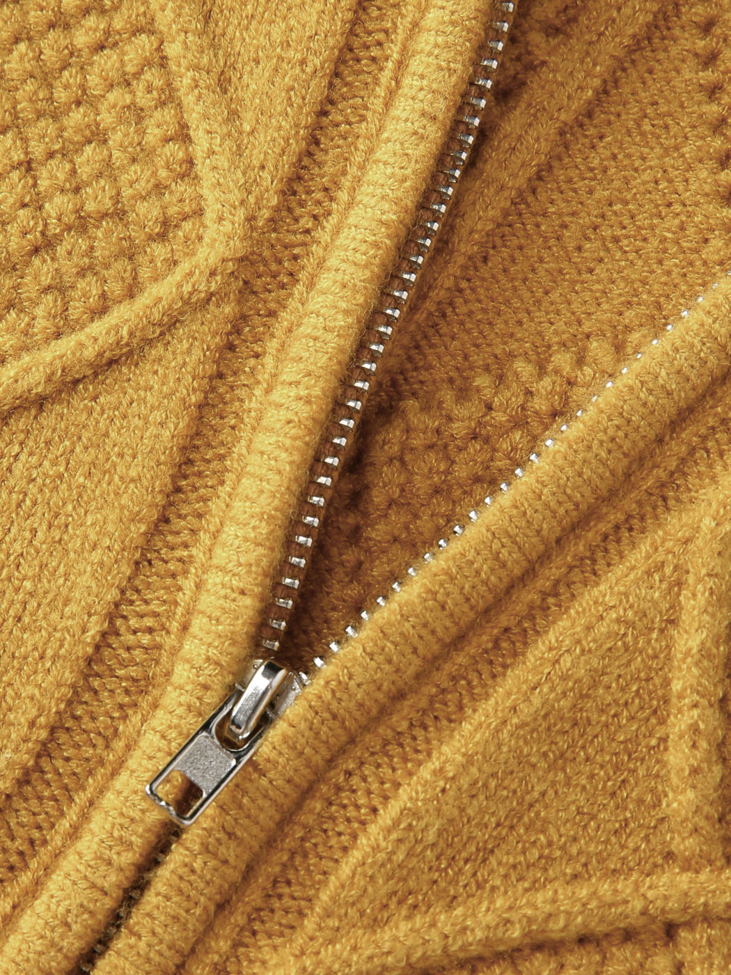 Zip Up Cable Knit Sweater