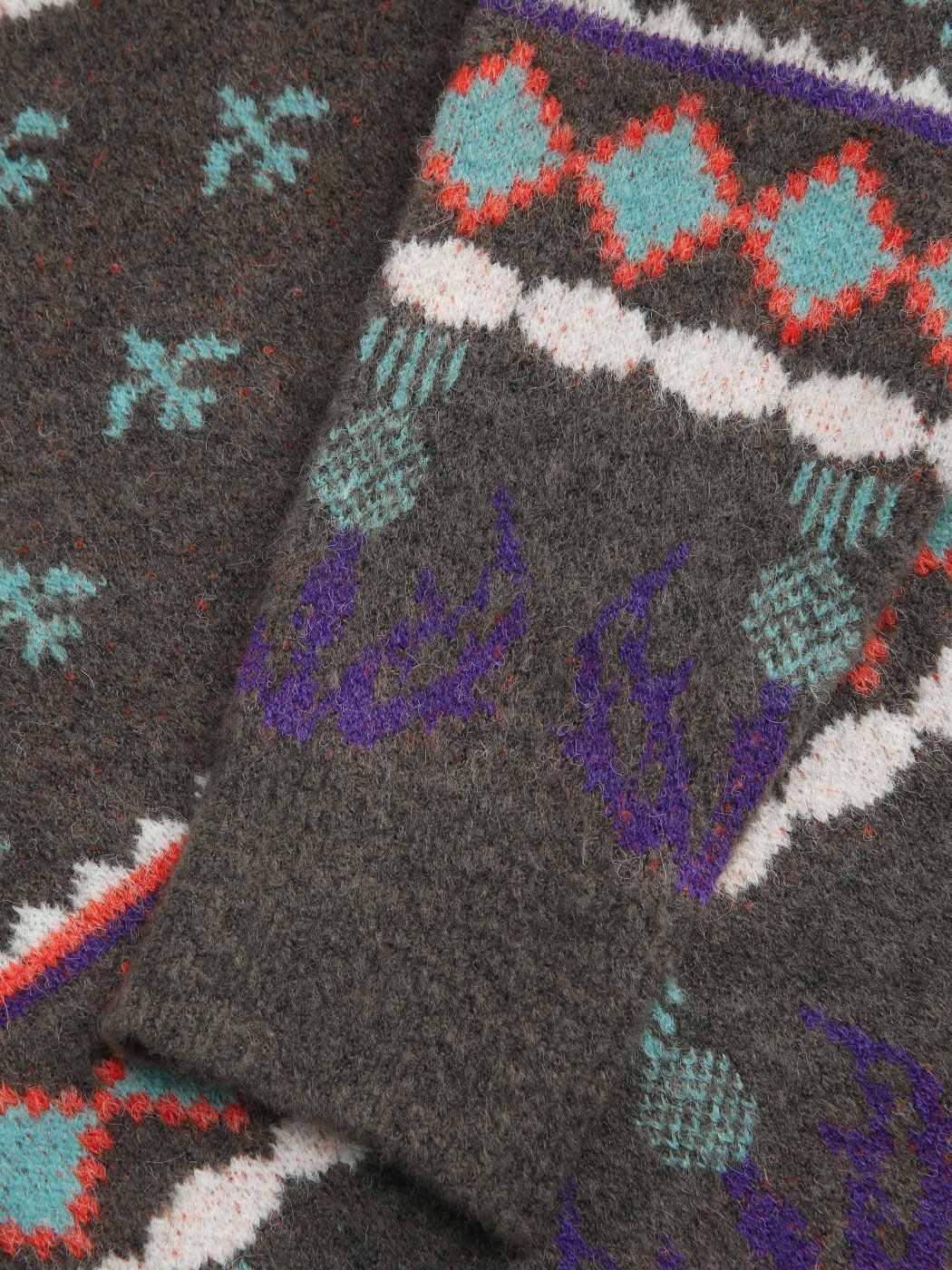 Grey Striped Knit Sweater - Cider