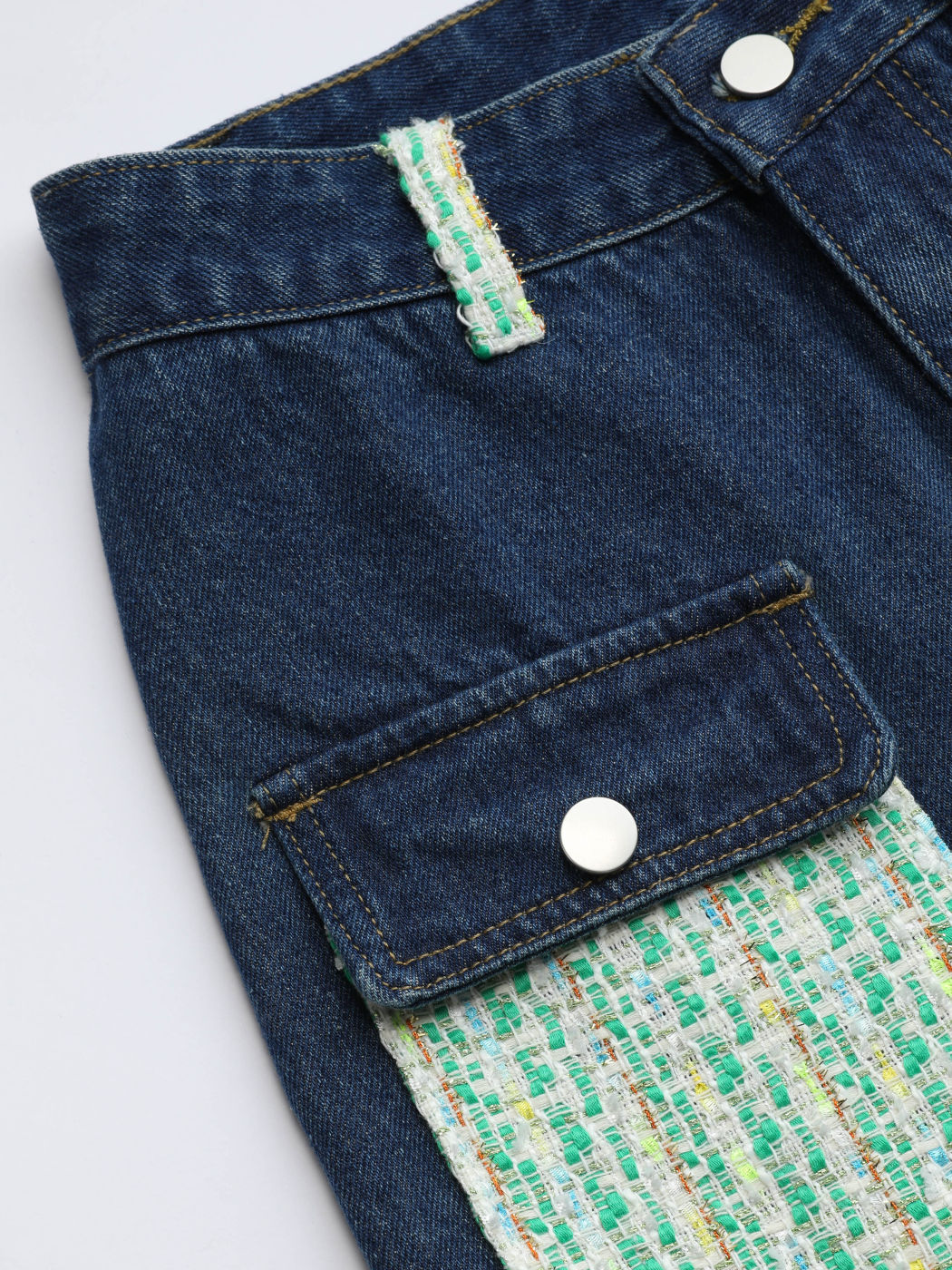 Patchy Flare Leg Jeans - Cider