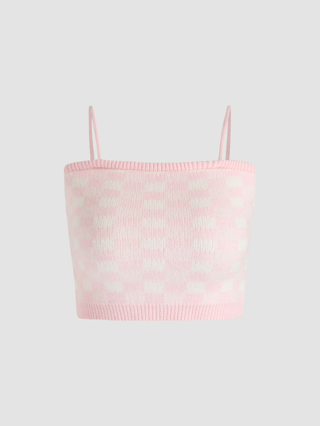 Barbiecore Checkerboard Tank Top & Cardigan For Daily Casual Date Vacation