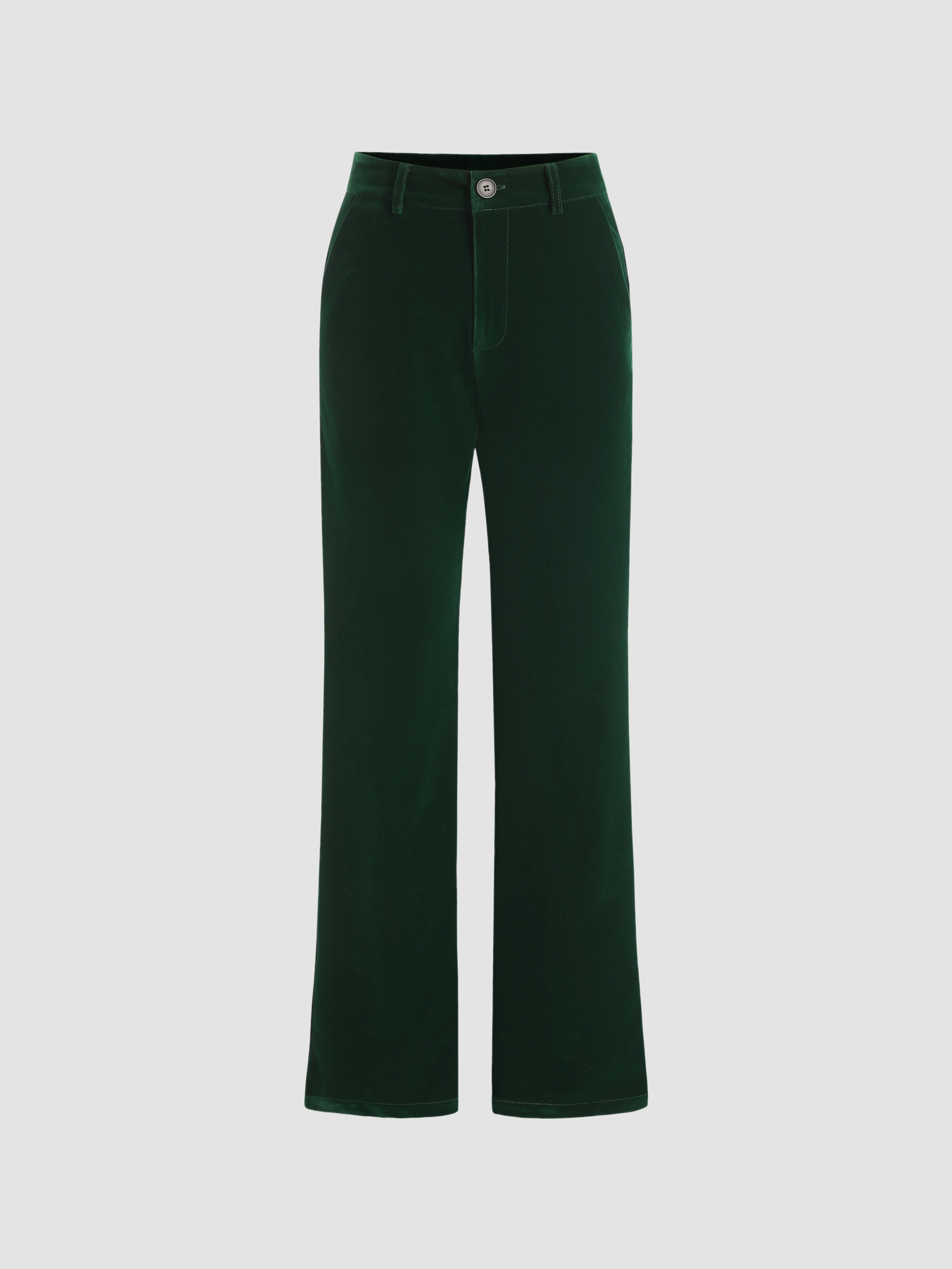 Retro Solid Pants For School Daily Casual