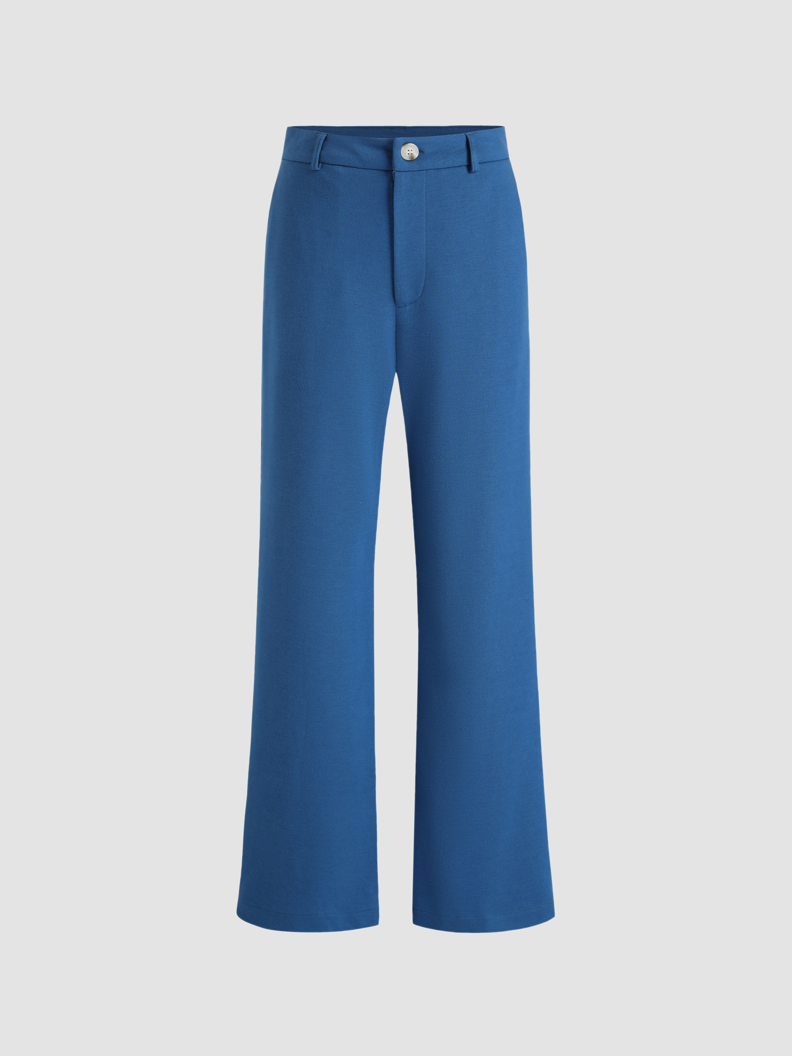 Retro Solid Pants For School Daily Casual