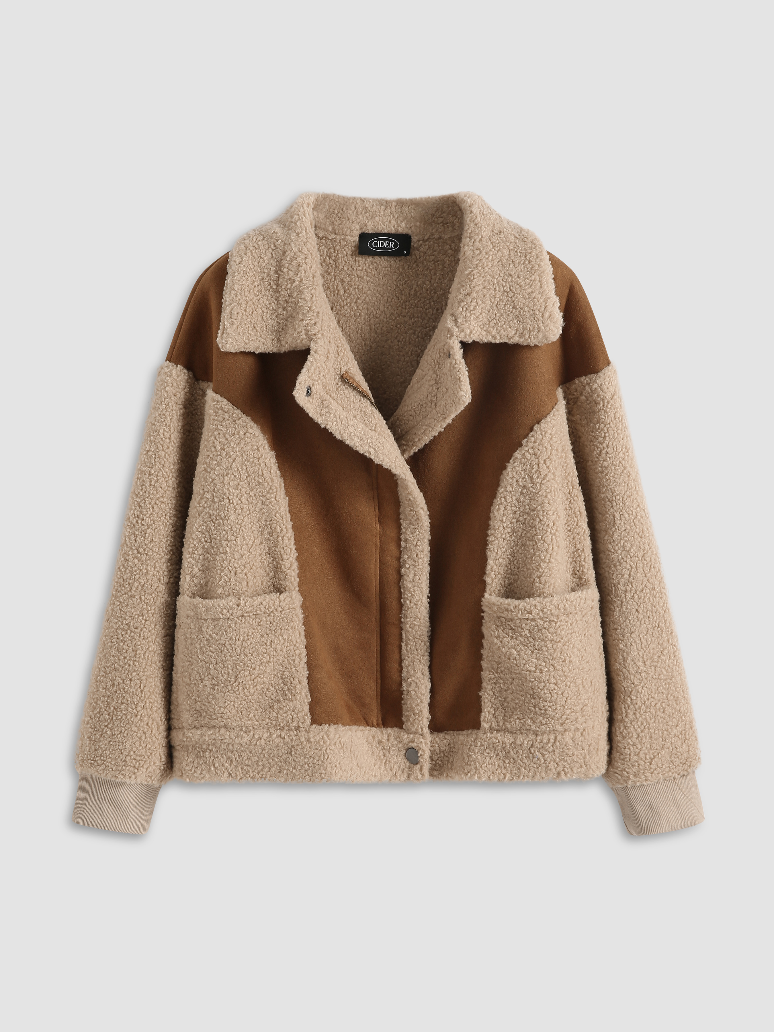 Milk Chocolate Mousse Patchy Coat For Daily Casual Outdoor Home