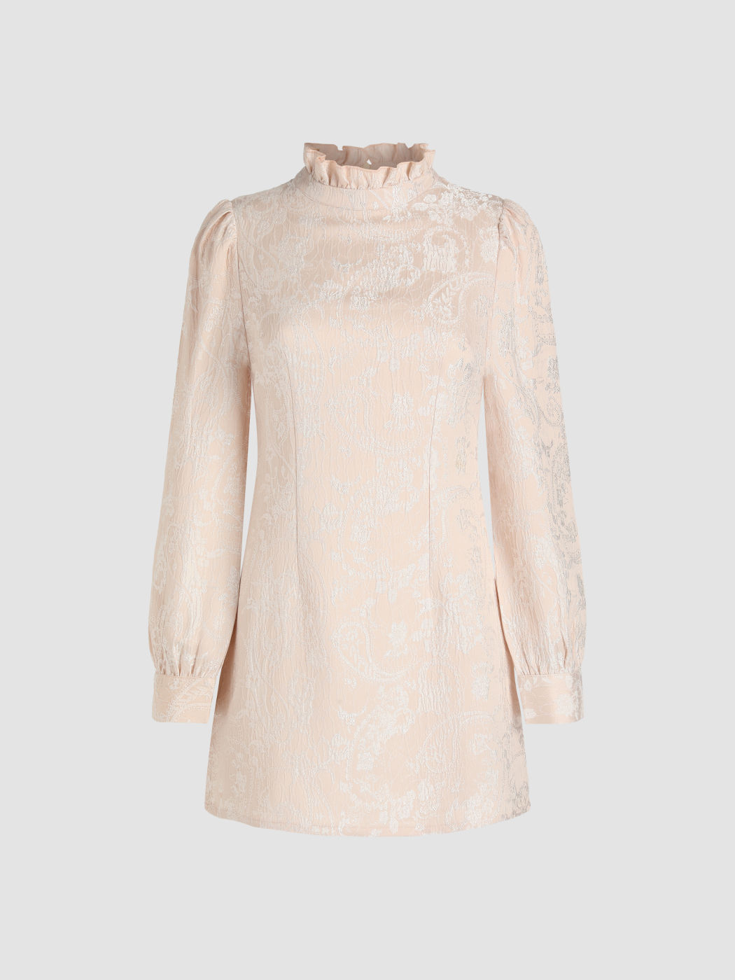 Floral Ruffle Neck Mini Dress For Daily Casual Date