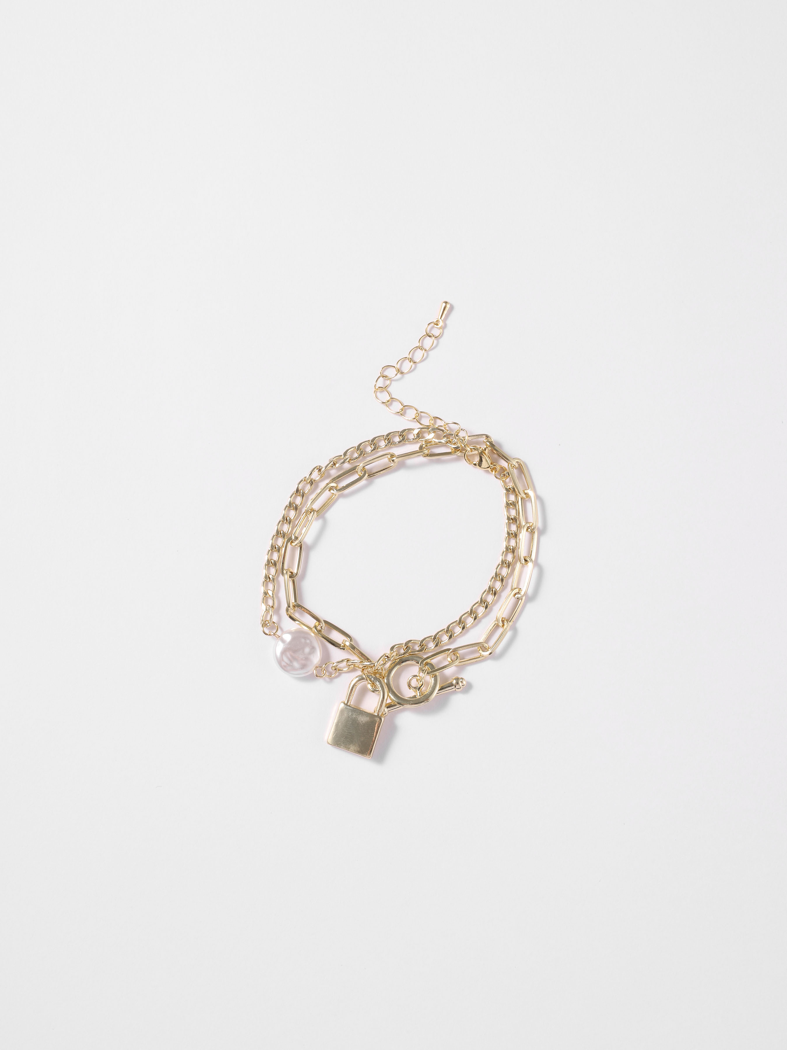 Pearl&Lock Bracelet For Exhibition Date