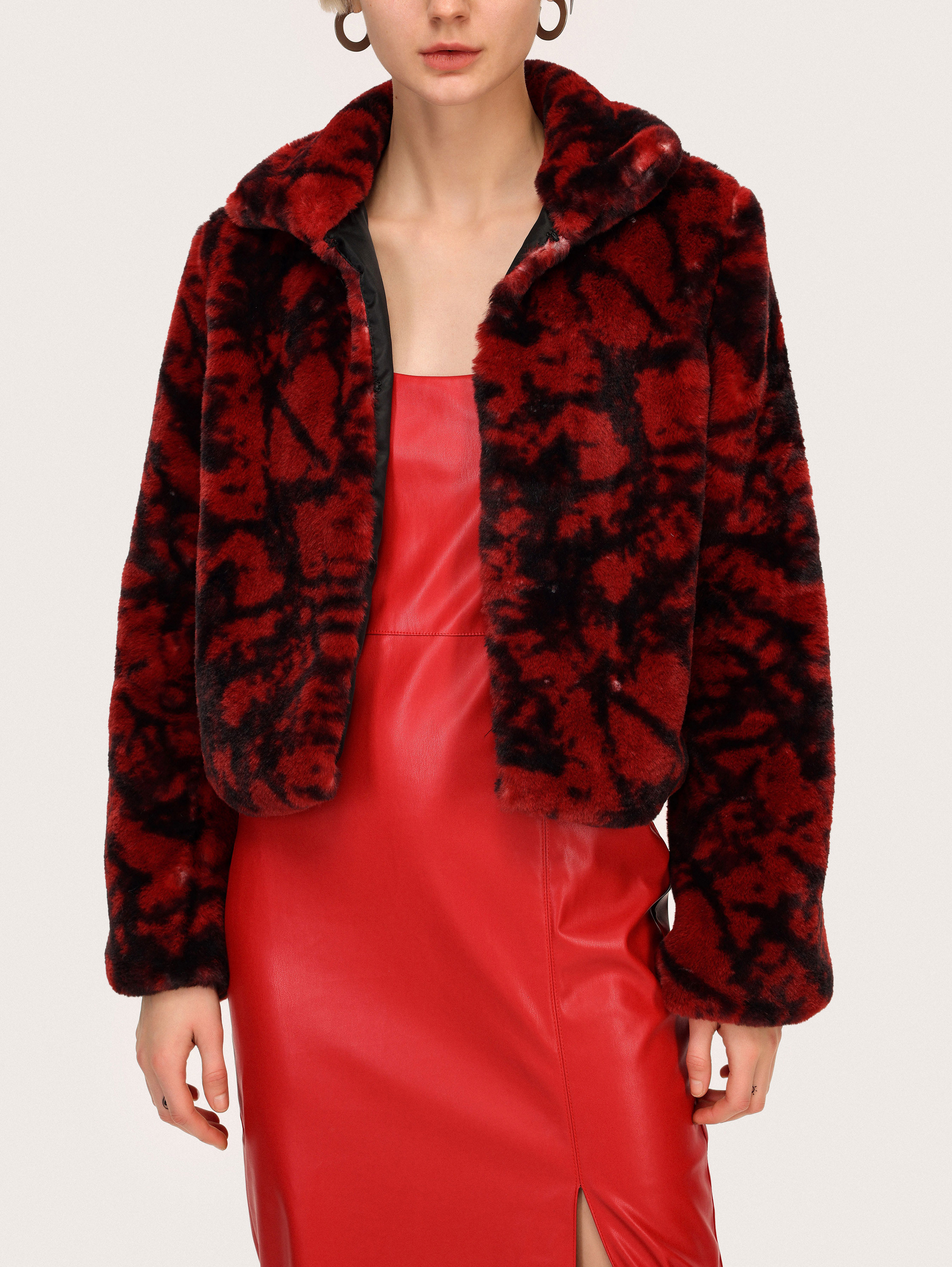 Texture Fuzzy Coat For Music Festival/Live House Party/Clubbing