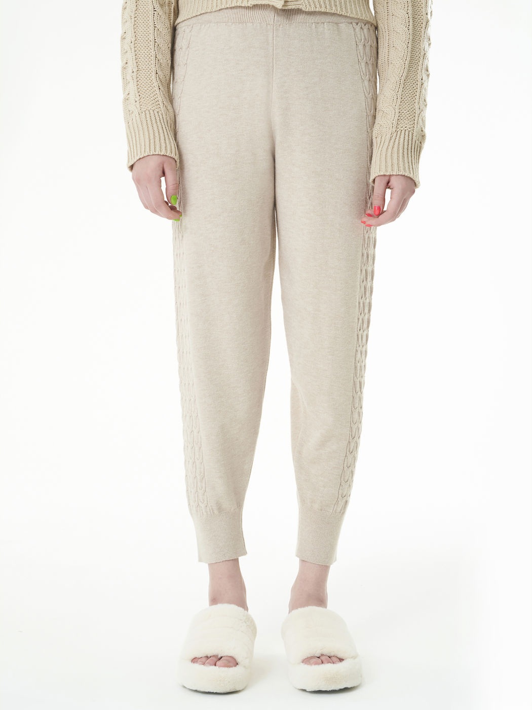 Texture Knit Trousers - Cider