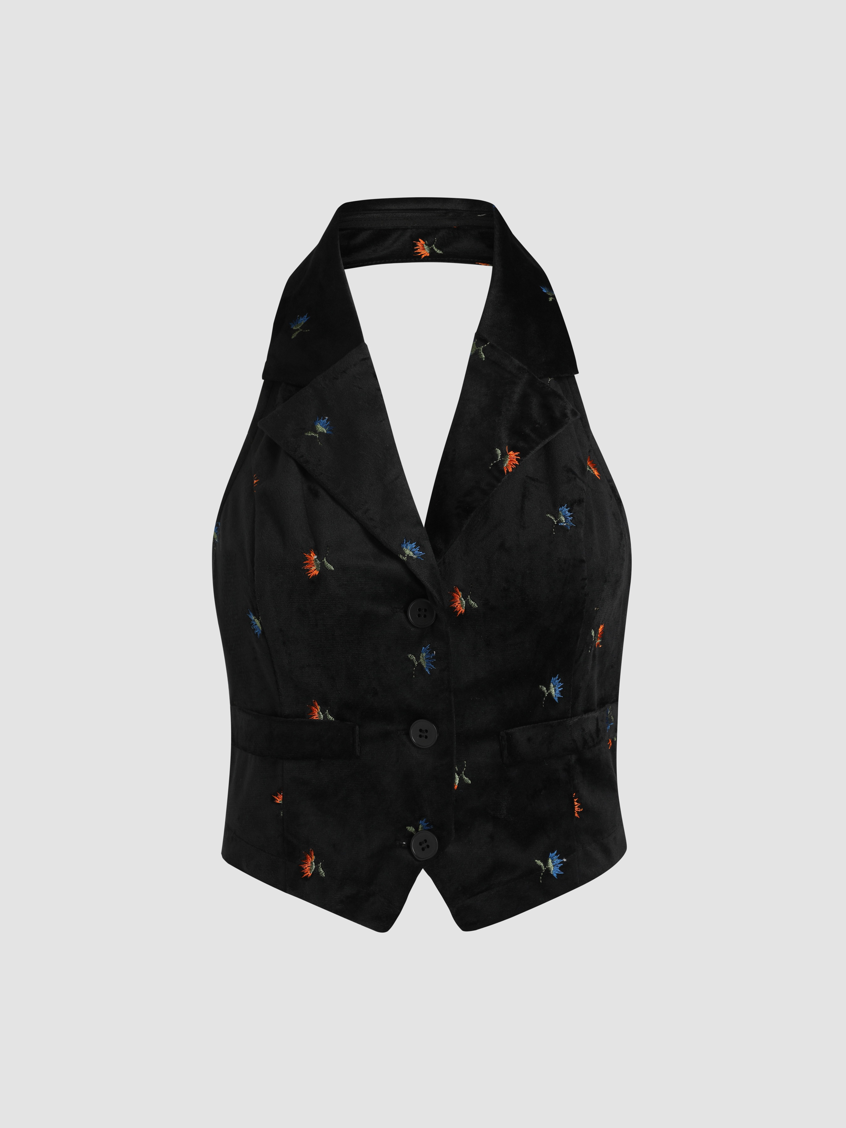 Floral Halter Top - Cider