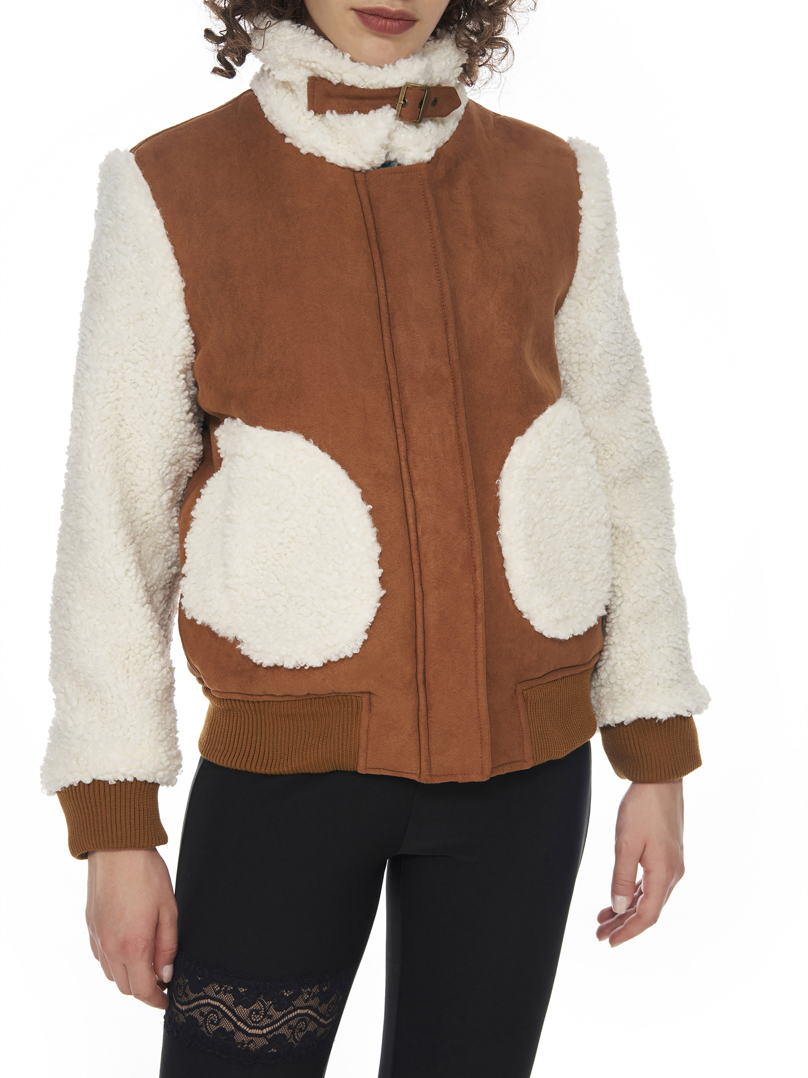 Teddy Patchy Pocket Coat - Cider